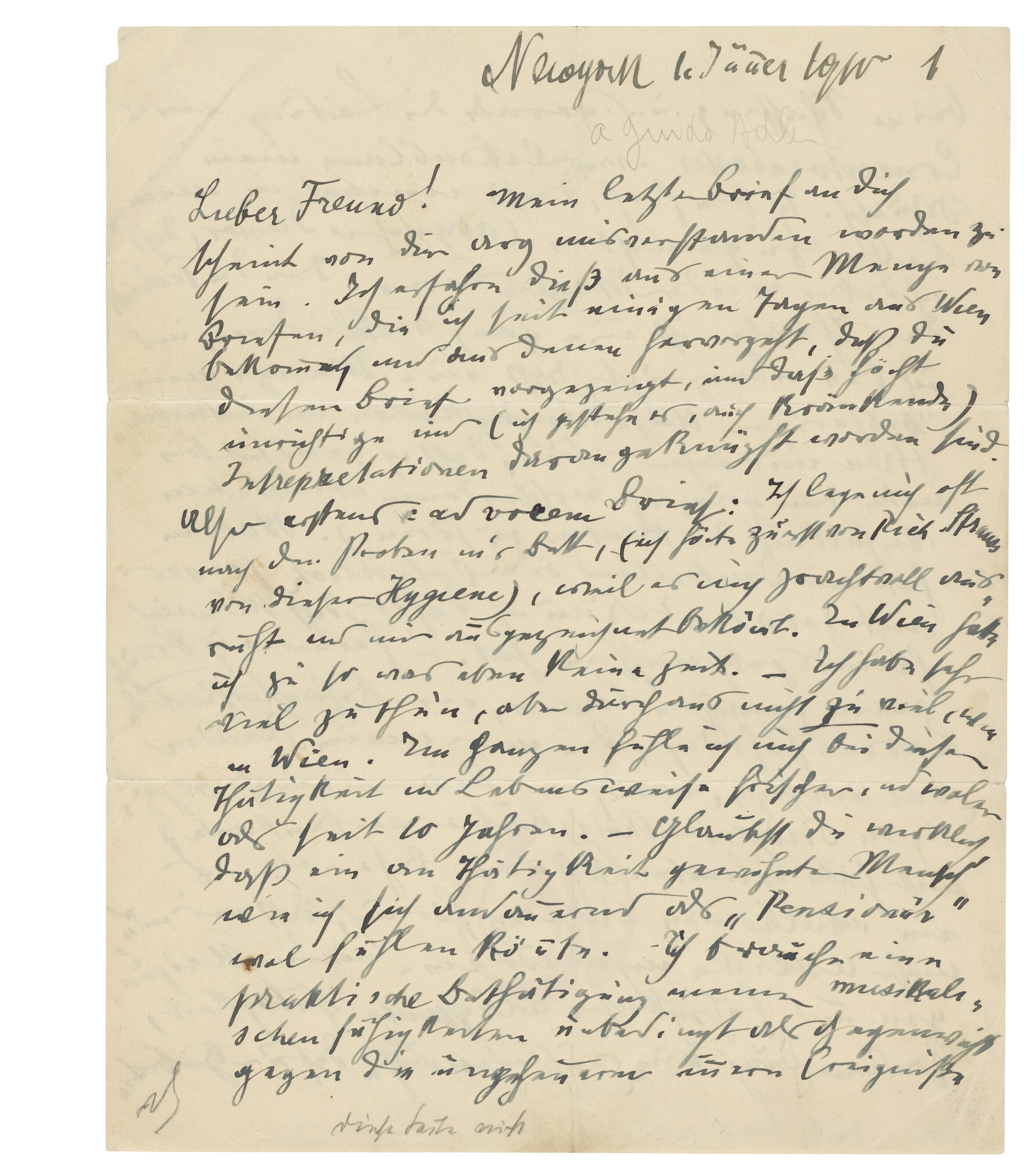 Gustav Mahler (1860-1911), Autograph letter signed (‘Gustav Mahler’) to ...