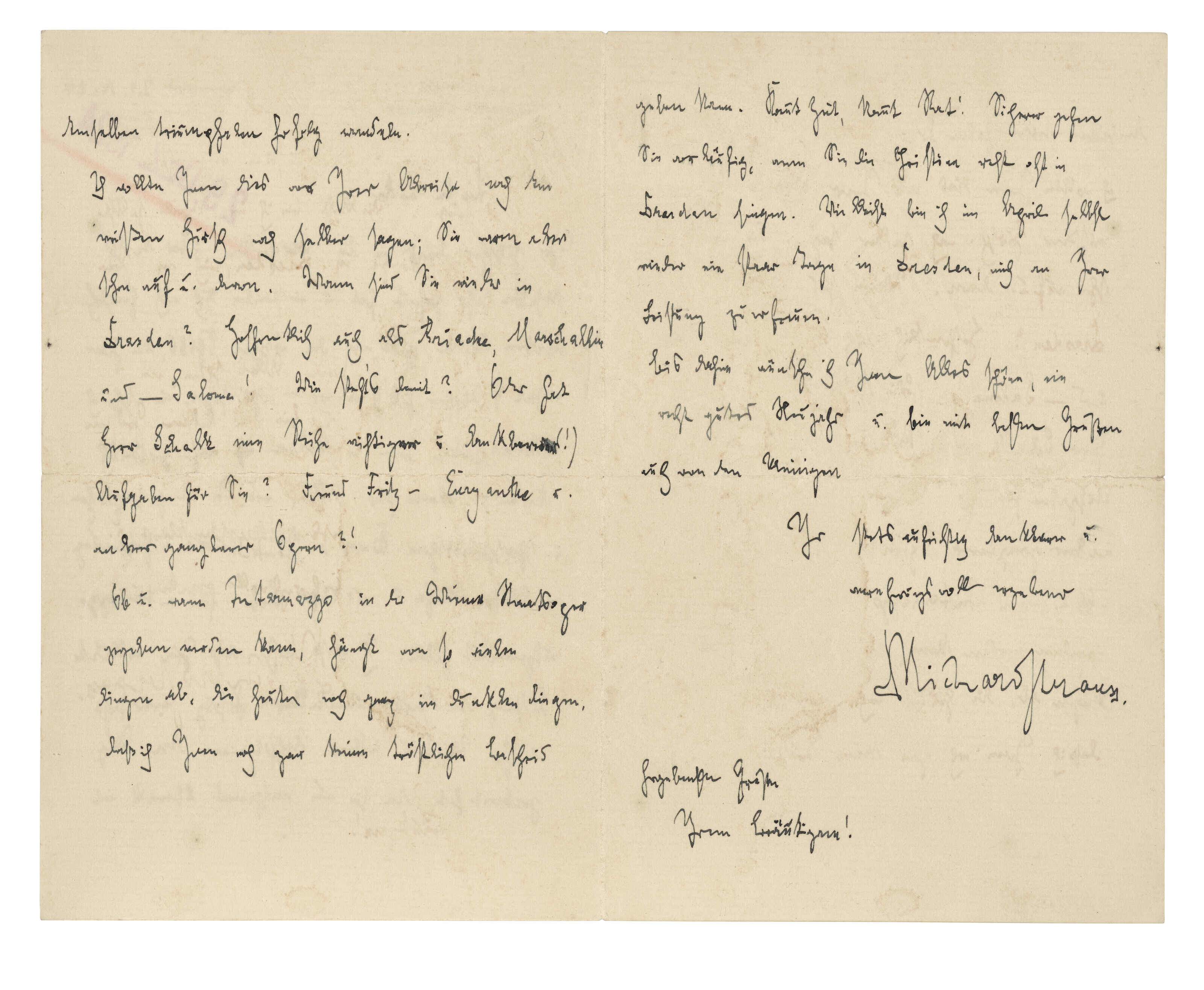 Richard Strauss (1864-1949), Three autograph letters signed ('Dr ...