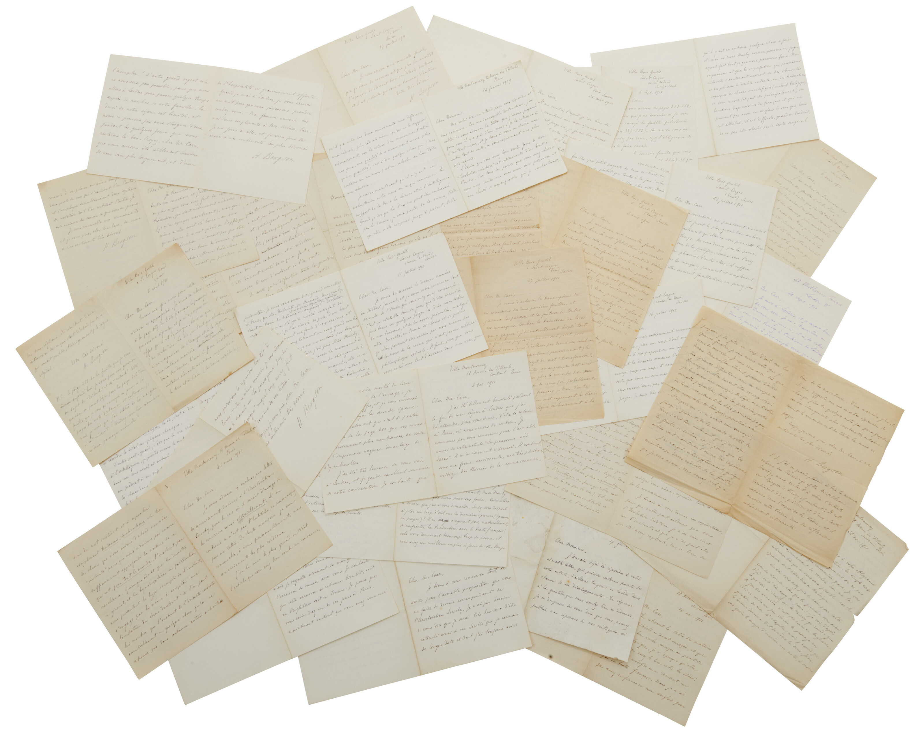 Henri Bergson (1859-1941), Series of approx. 106 autograph letters and ...
