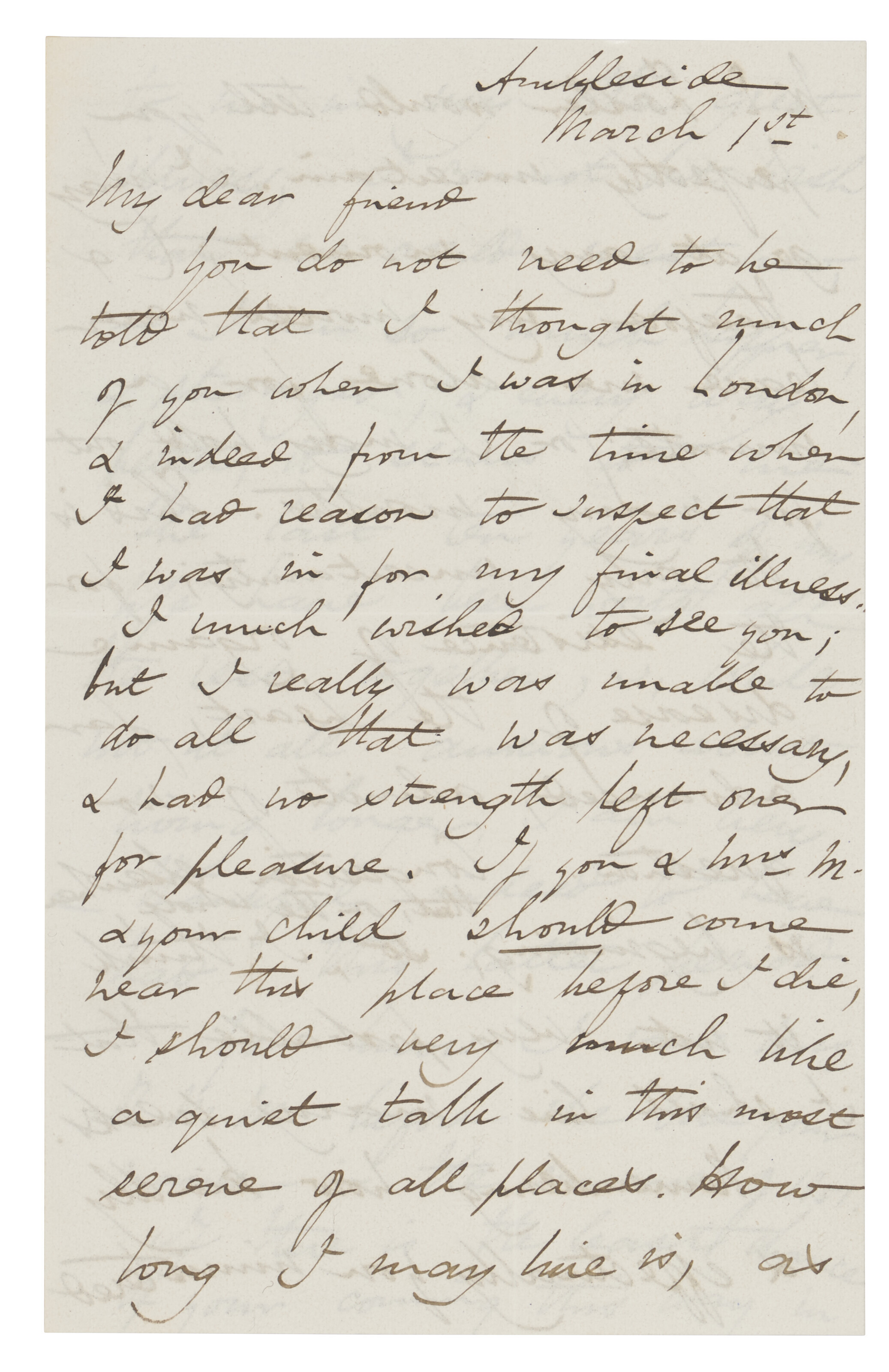Harriet Martineau (1802-1876), Two autograph letters signed (‘H ...