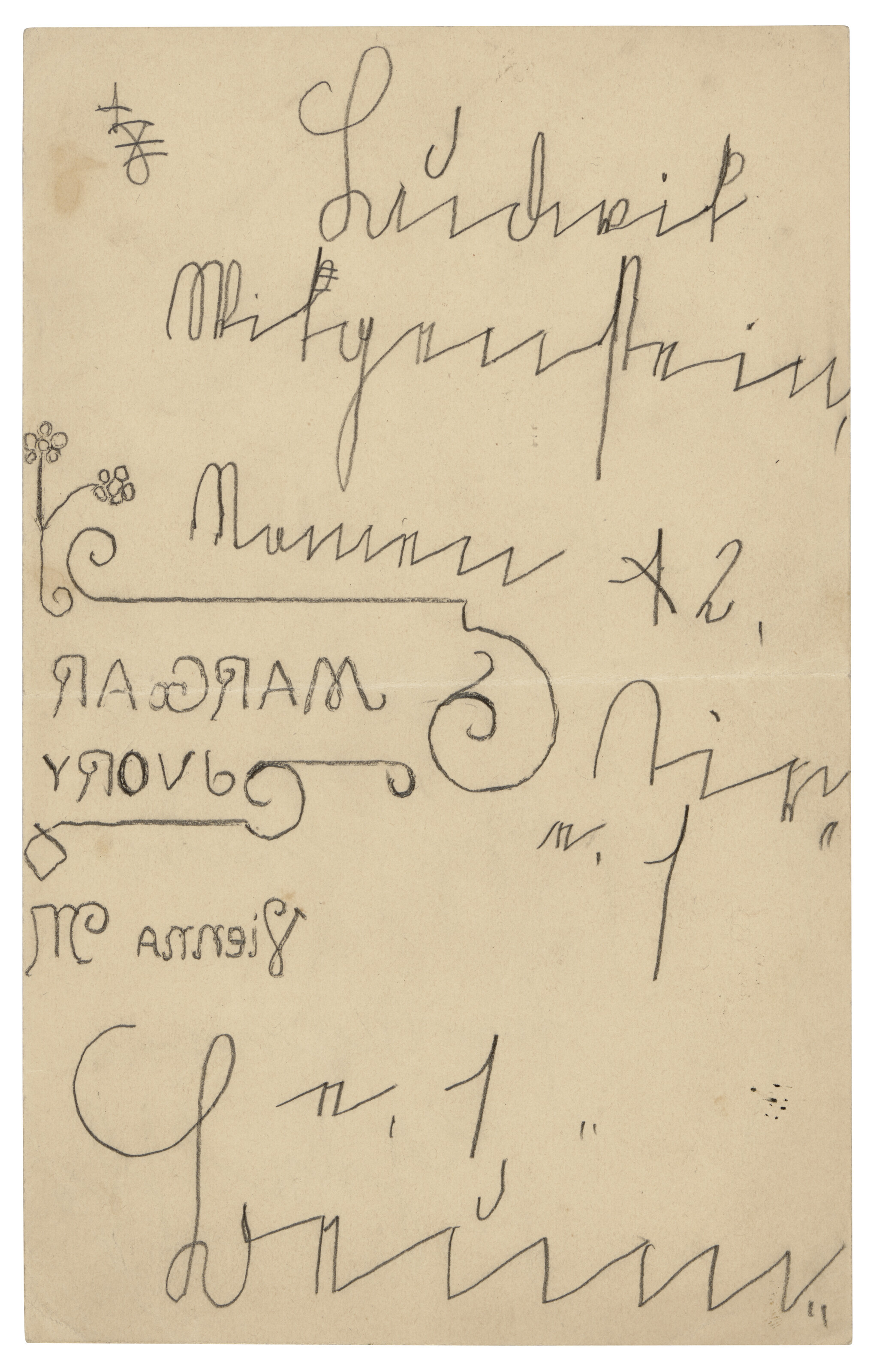 Ludwig Wittgenstein (1889-1951), Autograph manuscript, early writing ...