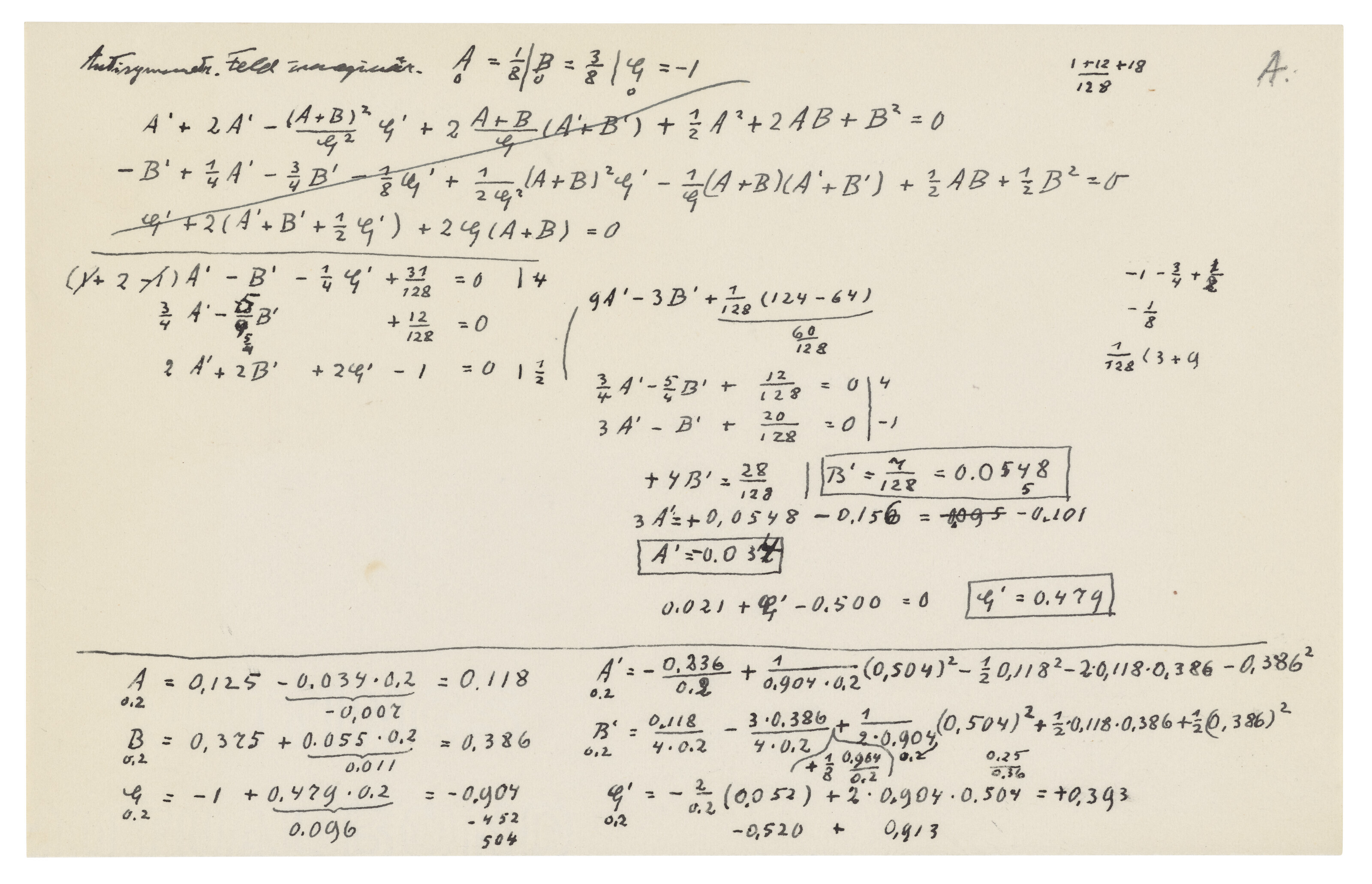 Albert Einstein (1879-1955), Autograph manuscript of scientific ...
