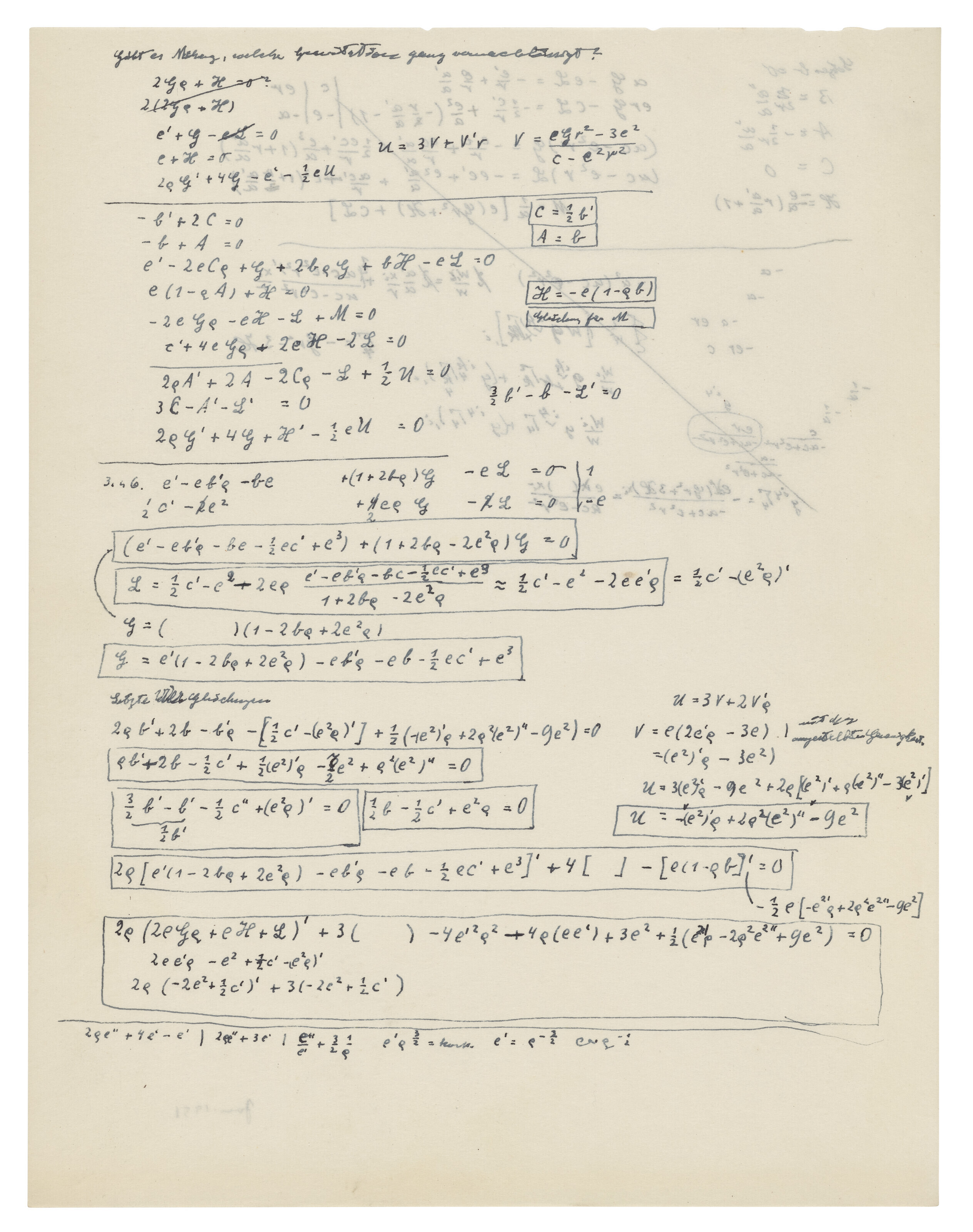 Albert Einstein (1879-1955), Autograph manuscript of scientific ...