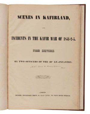 [GRAHAM, Lumley (1828-1890) and Hugh ROBINSON], Scenes in Kafirland and ...