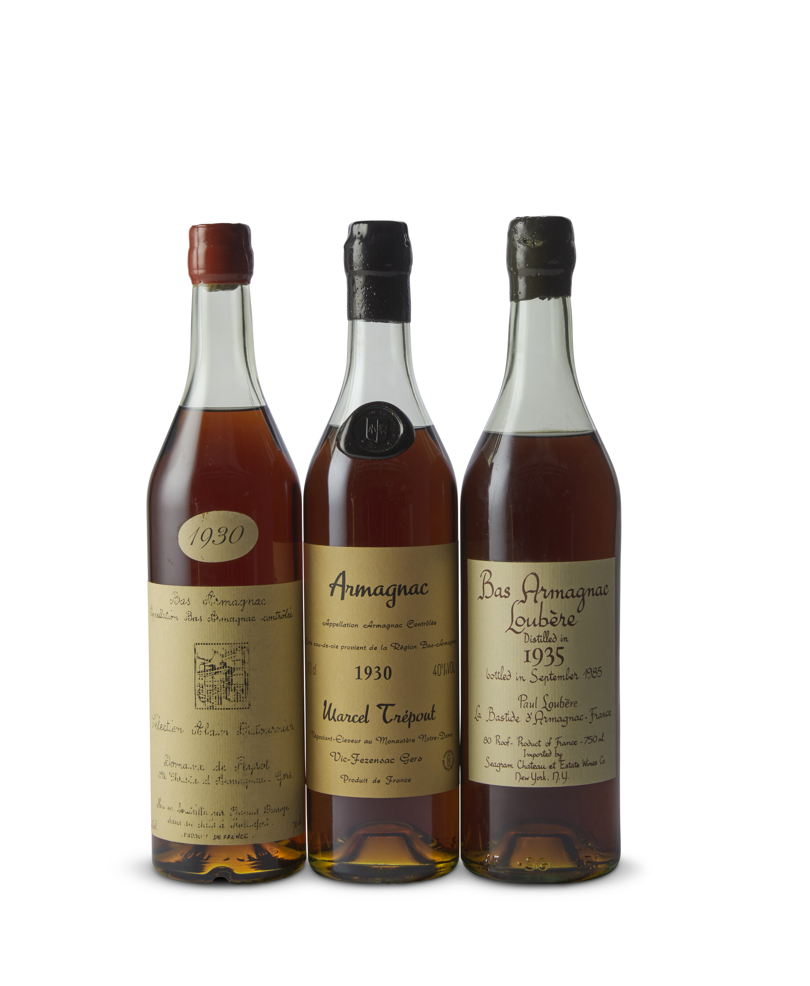 Mixed Armagnac 1930-1935, Marcel Trepout Vieil Armagnac 1930Slightly ...