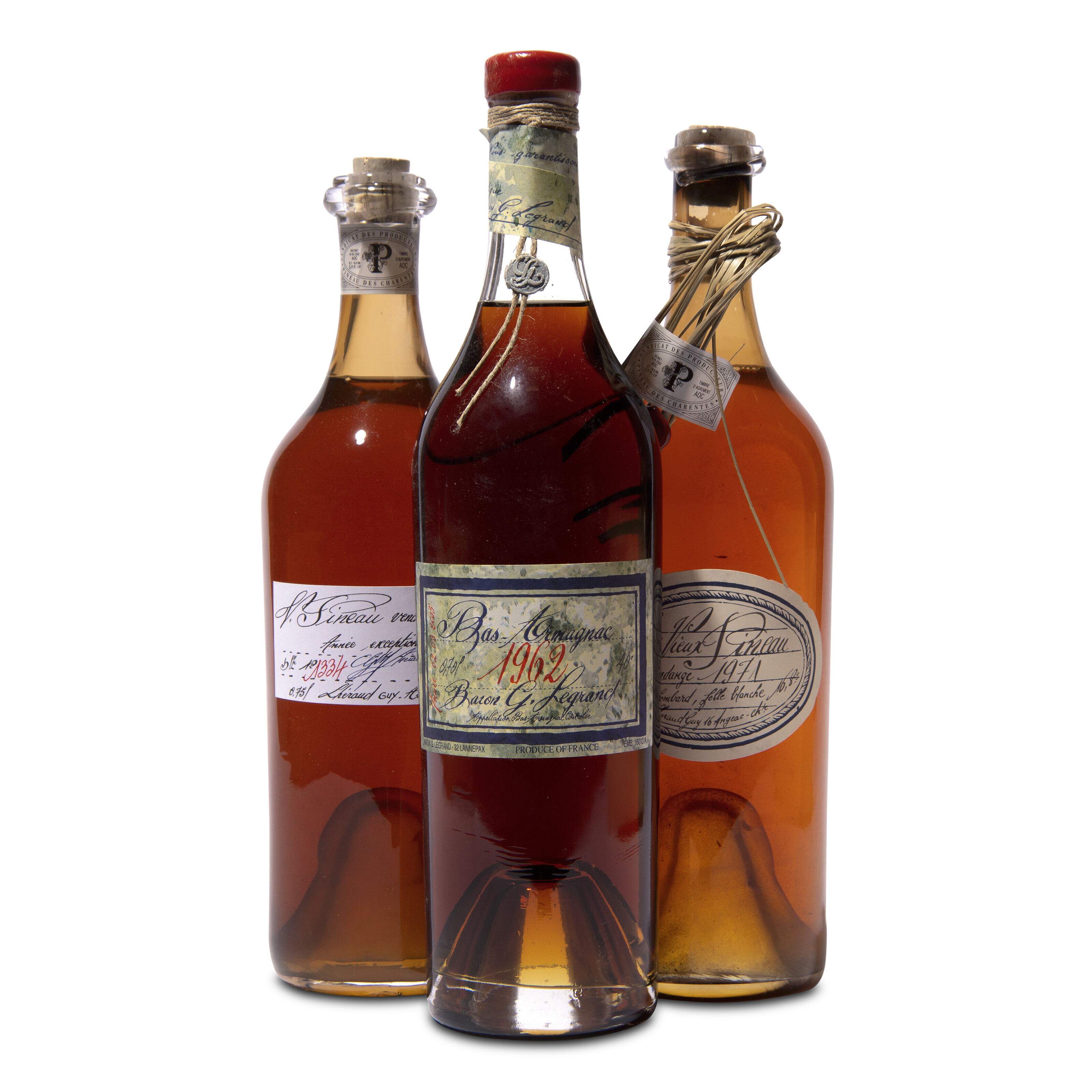 Mixed Armagnac and Pineau des Charentes 1962-1976, Baron Gaston Legrand ...