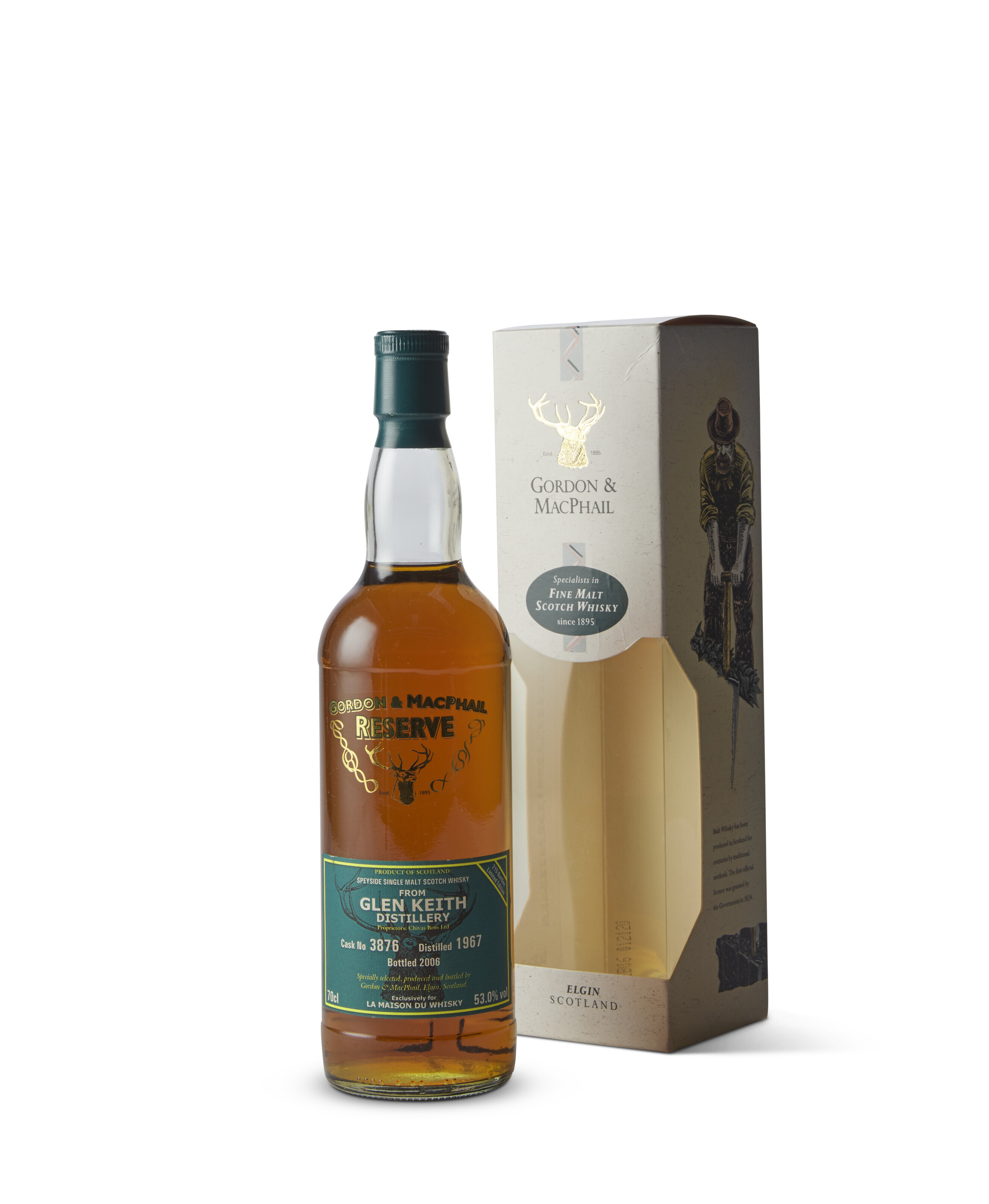 Glen Keith 1967, Speyside Bottled by Gordon & MacPhail for La Maison du ...