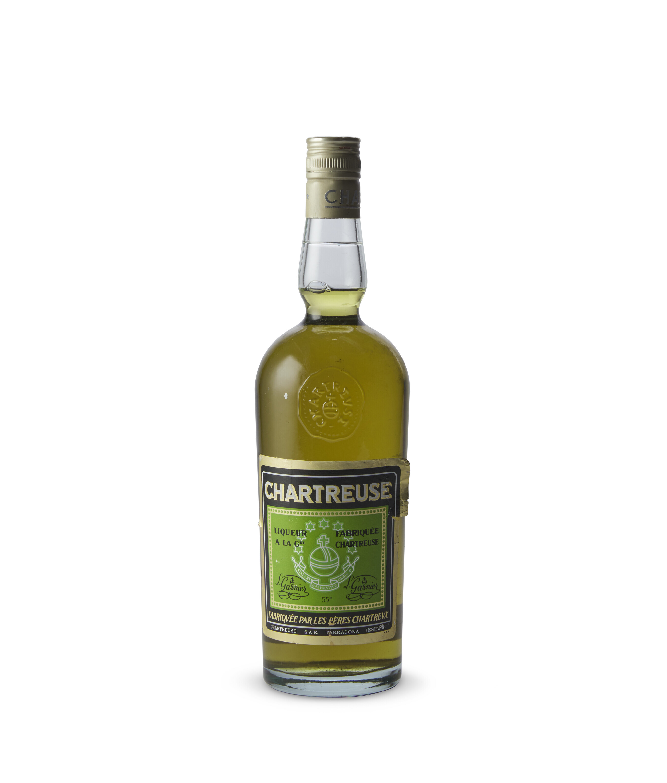 Chartreuse Verte Tarragone 1970, ChartreuseTwo bottles in individual ...