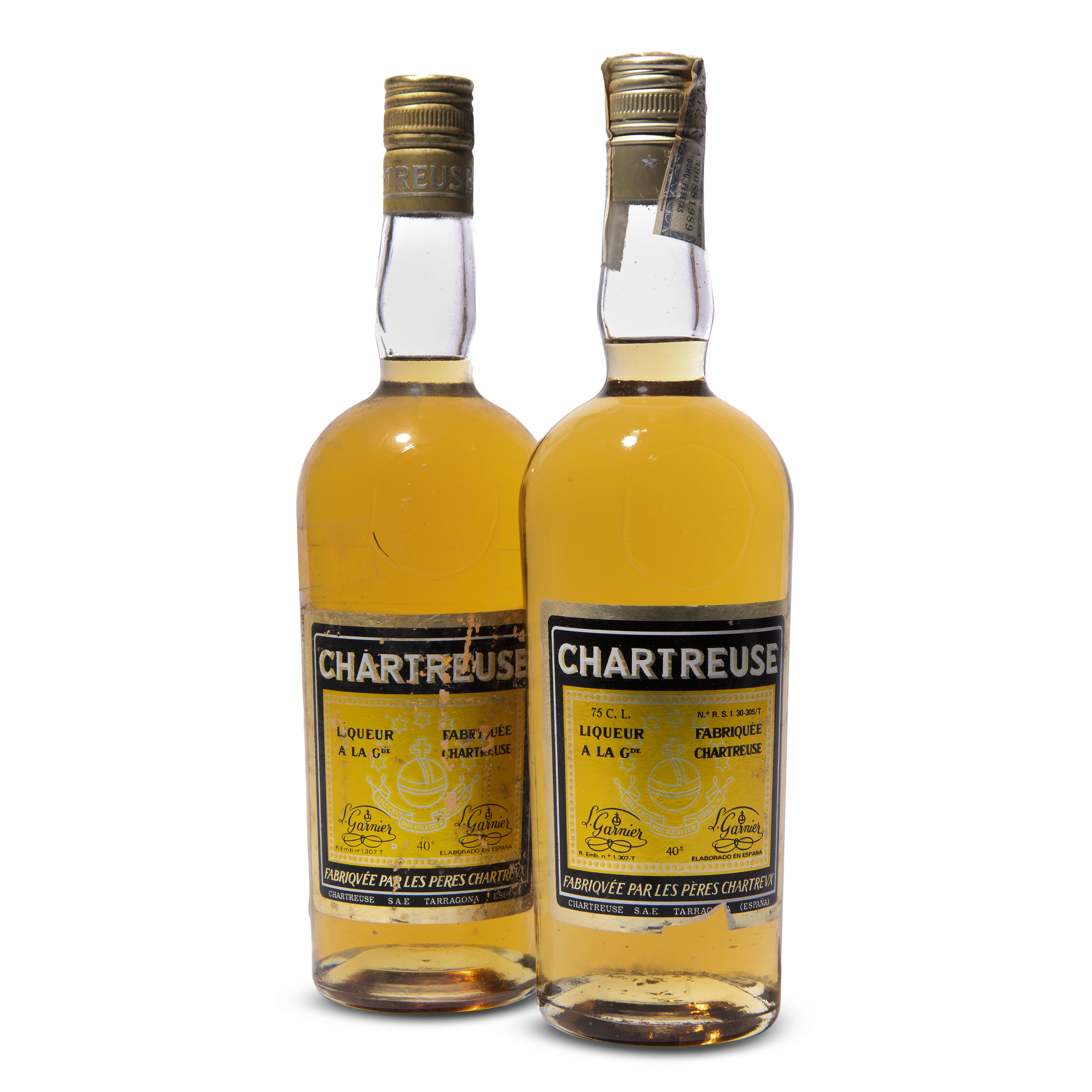 Chartreuse Jaune Tarragone 1973-1985, ChartreuseOne scuffed label. One ...