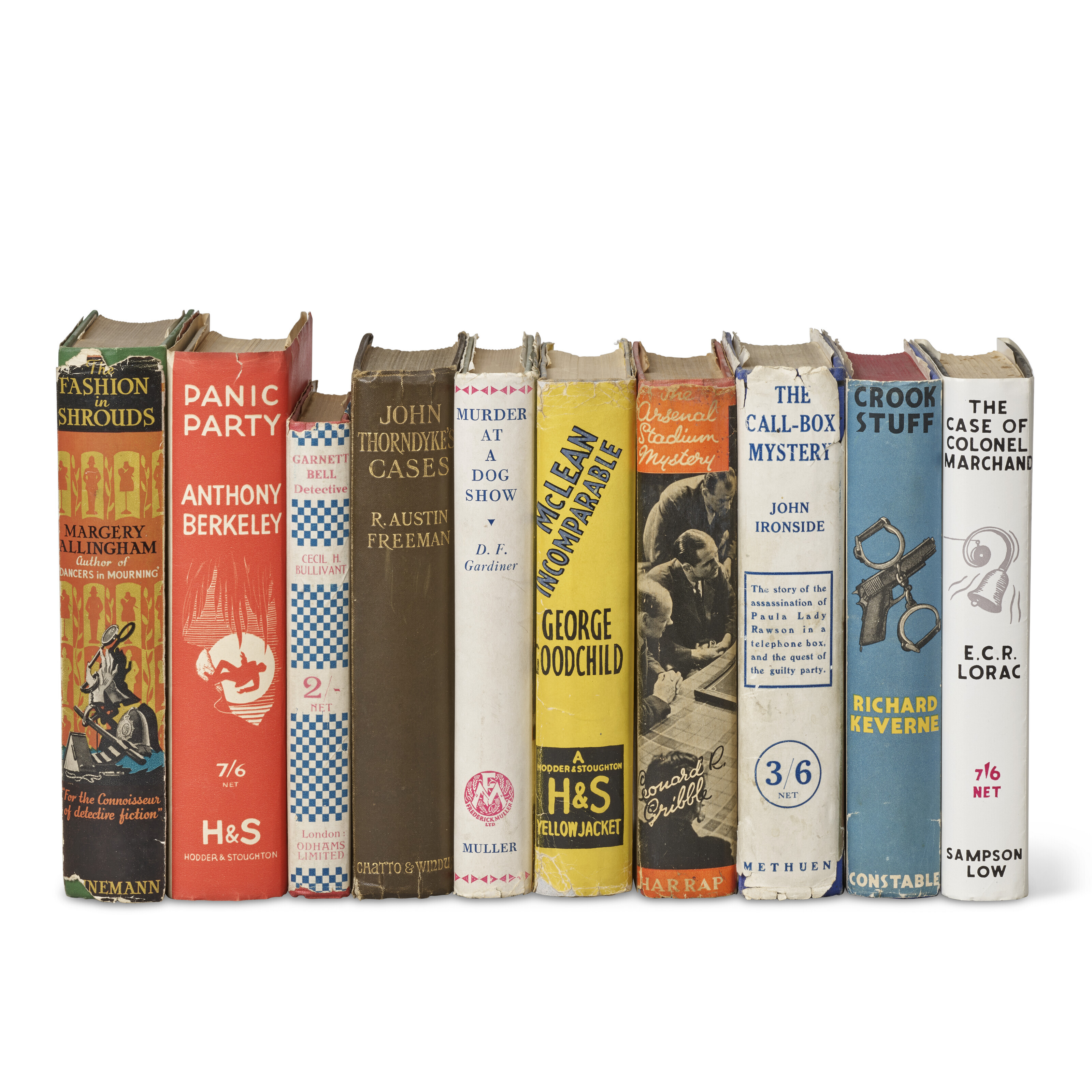 Detective Fiction: 10 works, E. C. R. Lorac, Margery Allingham and ...