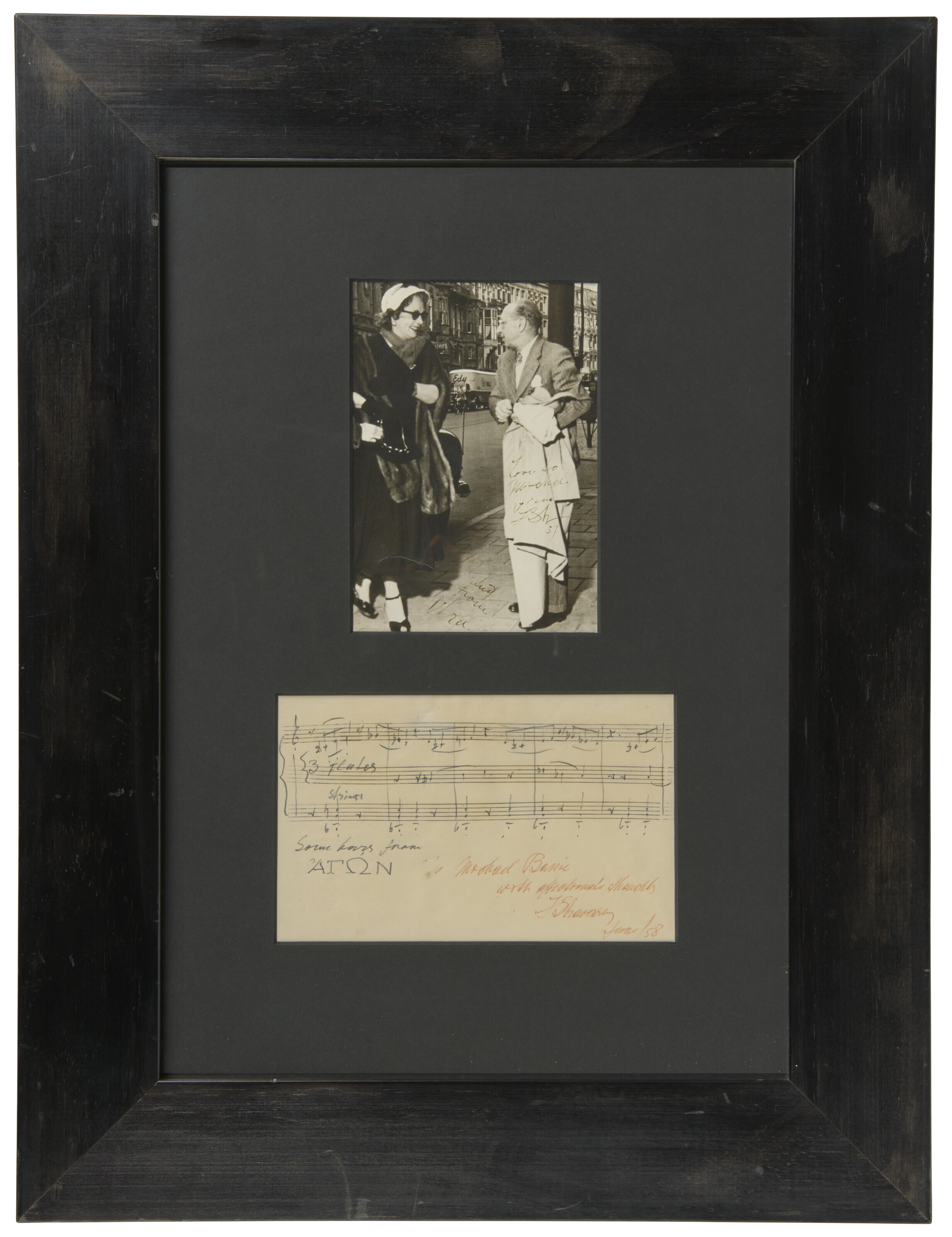 Autograph quotation signed from Agon, Igor Stravinsky | Christie’s