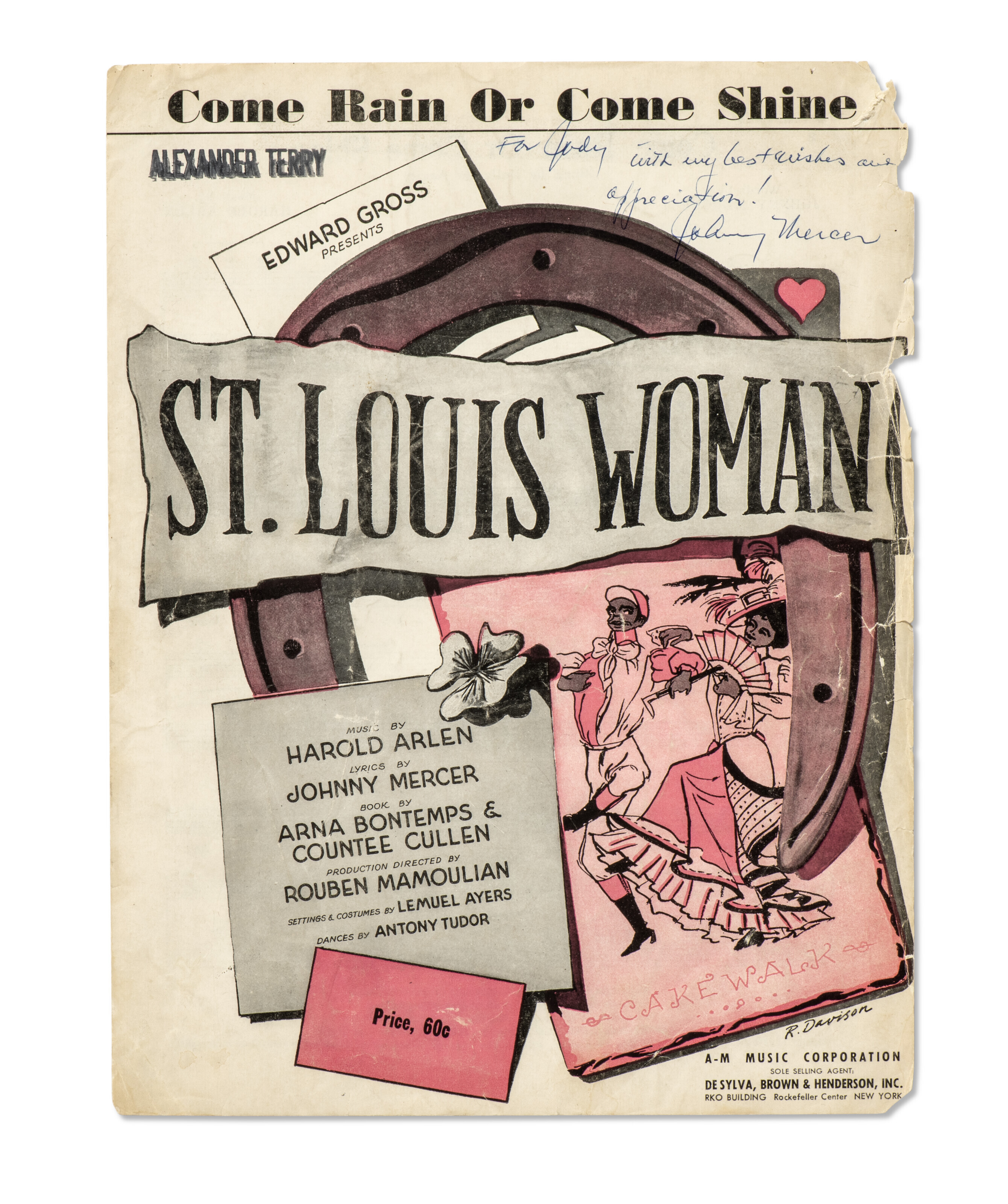 Music score signed, JUDY GARLAND AND JOHNNY MERCER | Christie’s