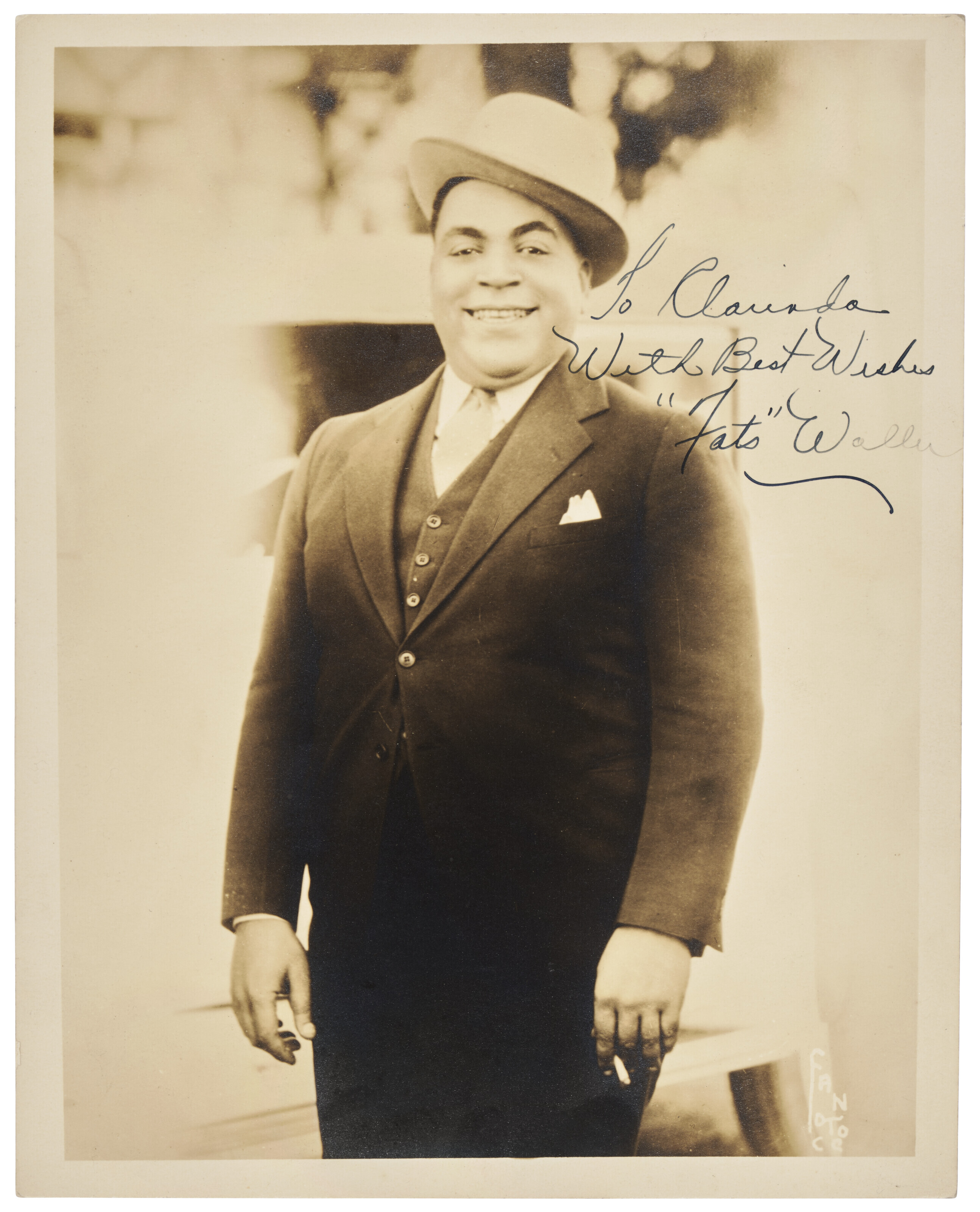 Two photographs signed, FATS WALLER | Christie’s
