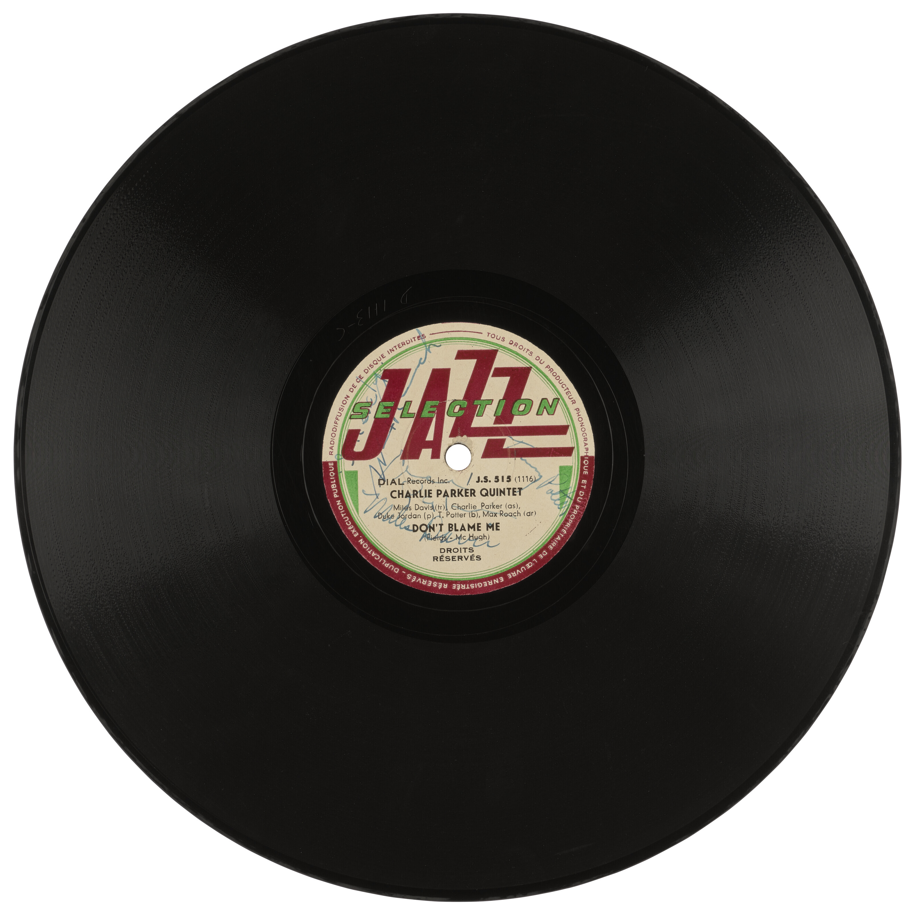 Record signed, CHARLIE PARKER | Christie’s