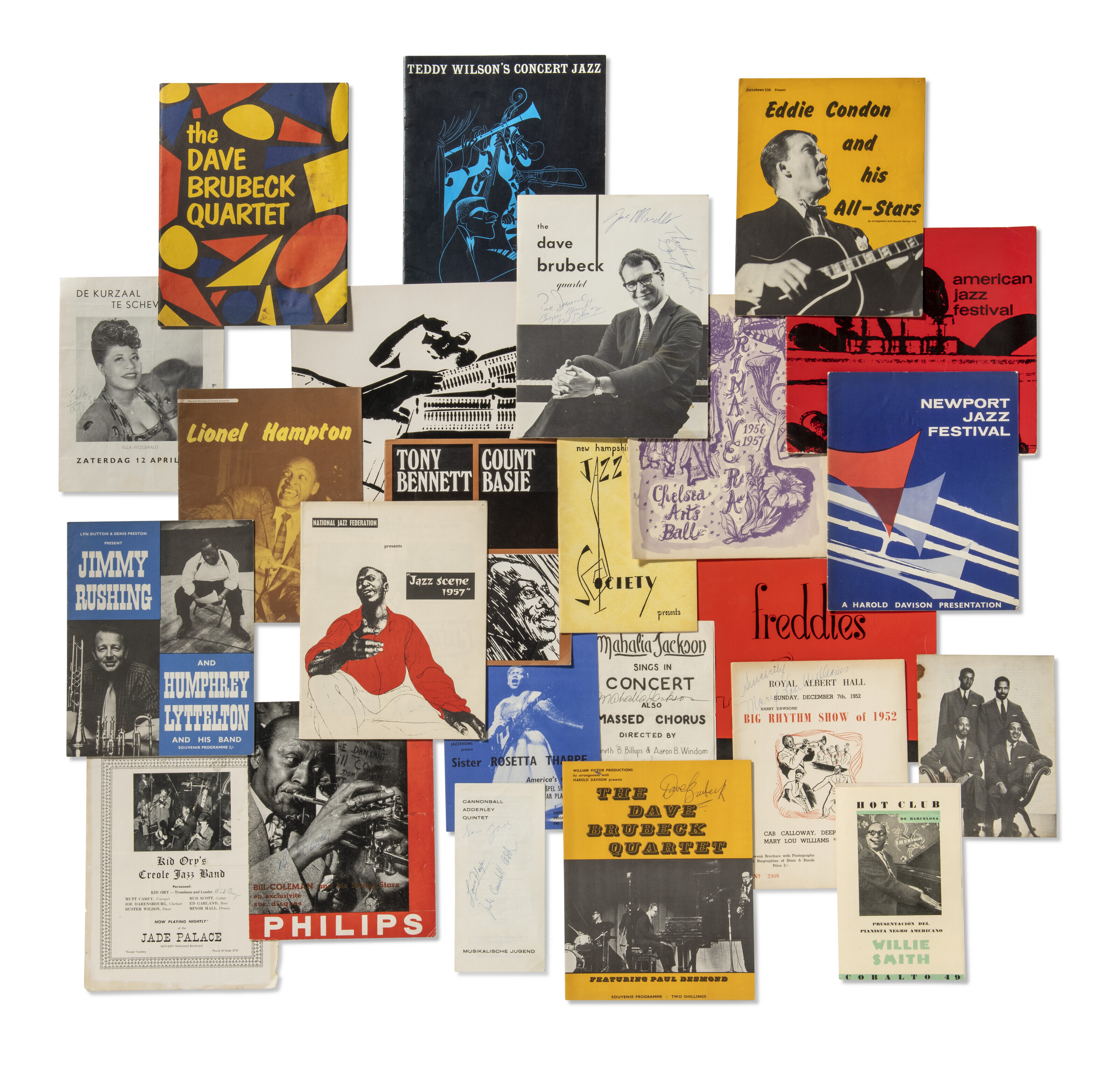 Concert programmes signed, VARIOUS JAZZ MUSICIANS | Christie’s