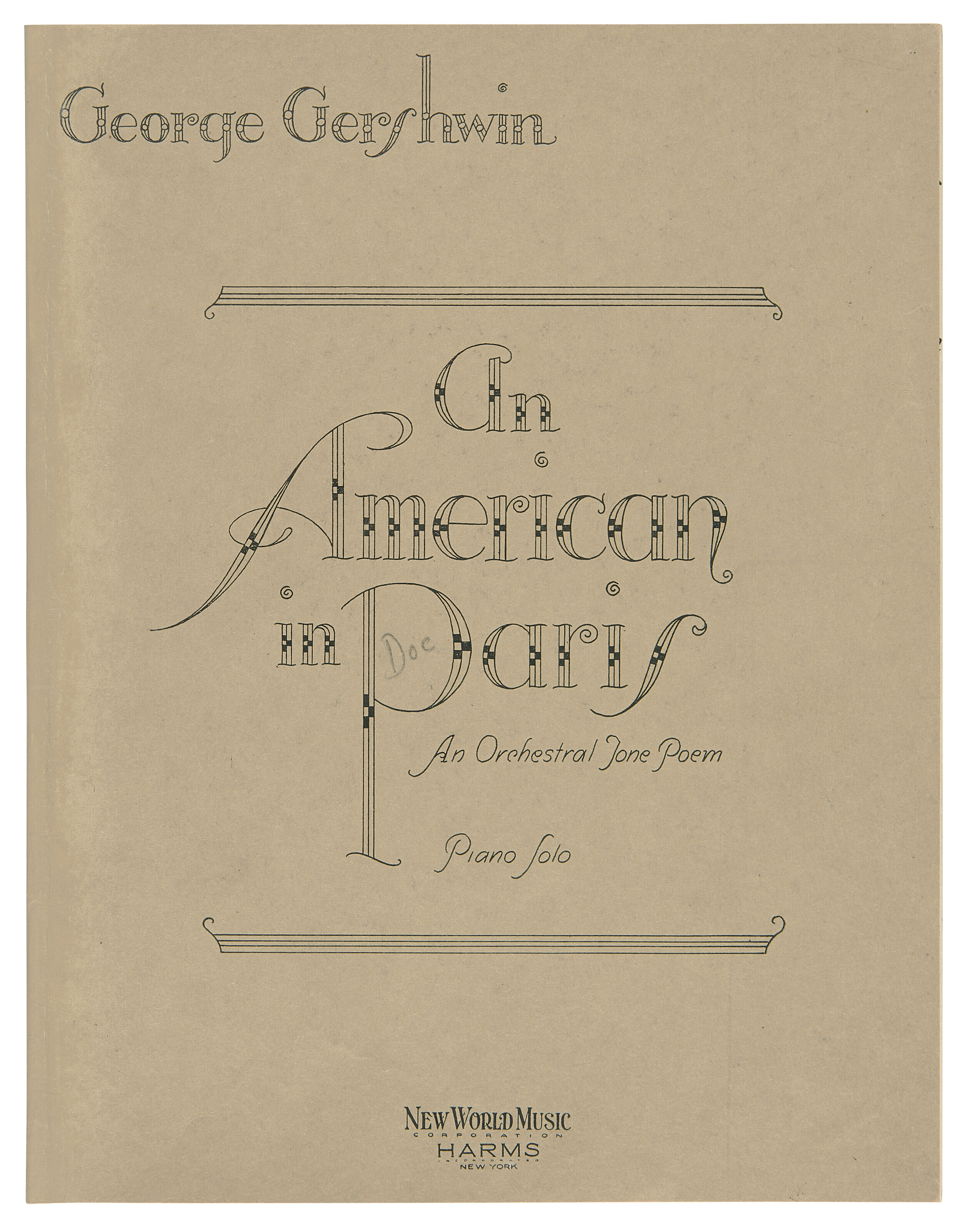 Rhapsody in Blue and An American in Paris, George Gershwin | Christie’s