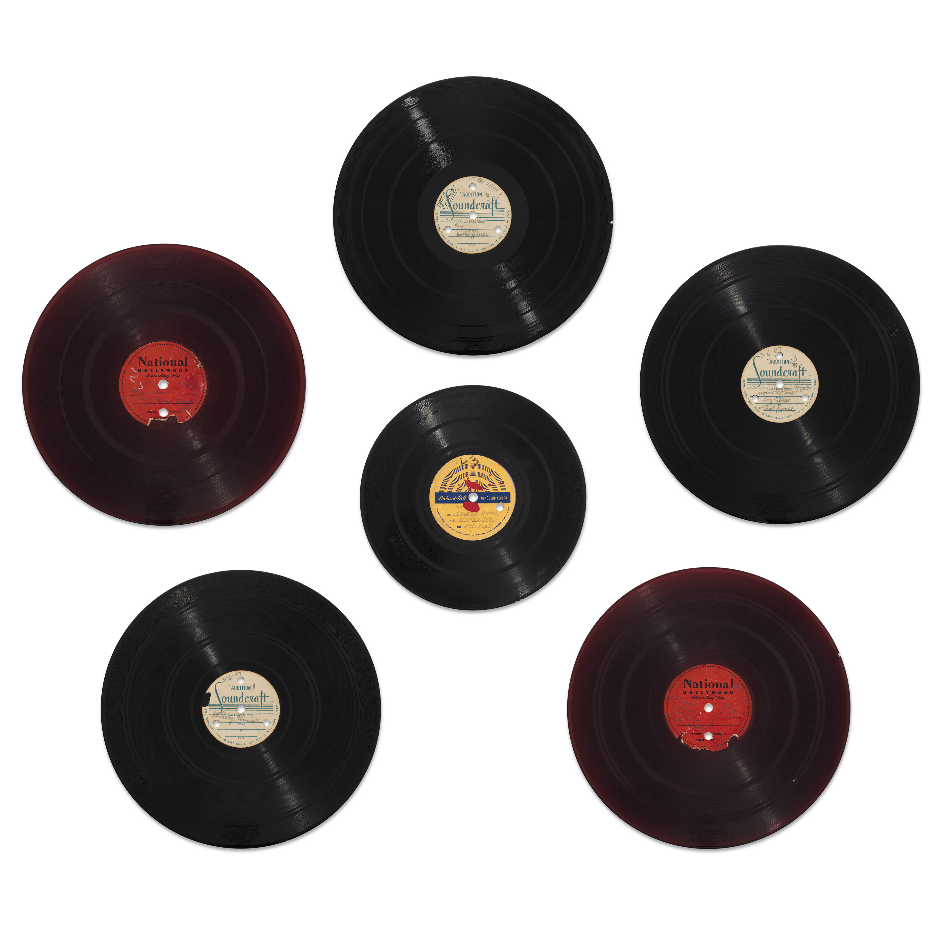 Six original acetate recordings of live performances by Charlie Parker ...