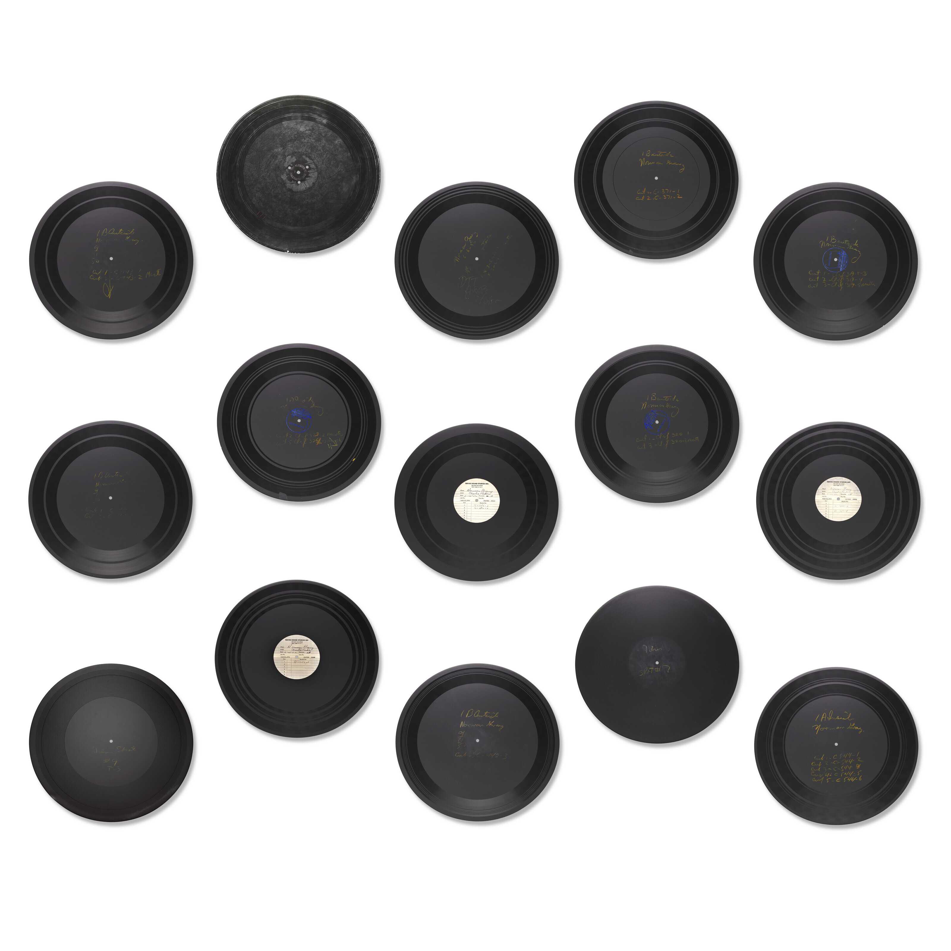 Extraordinary cache of fifteen 16-inch direct-to-disc acetates of ...