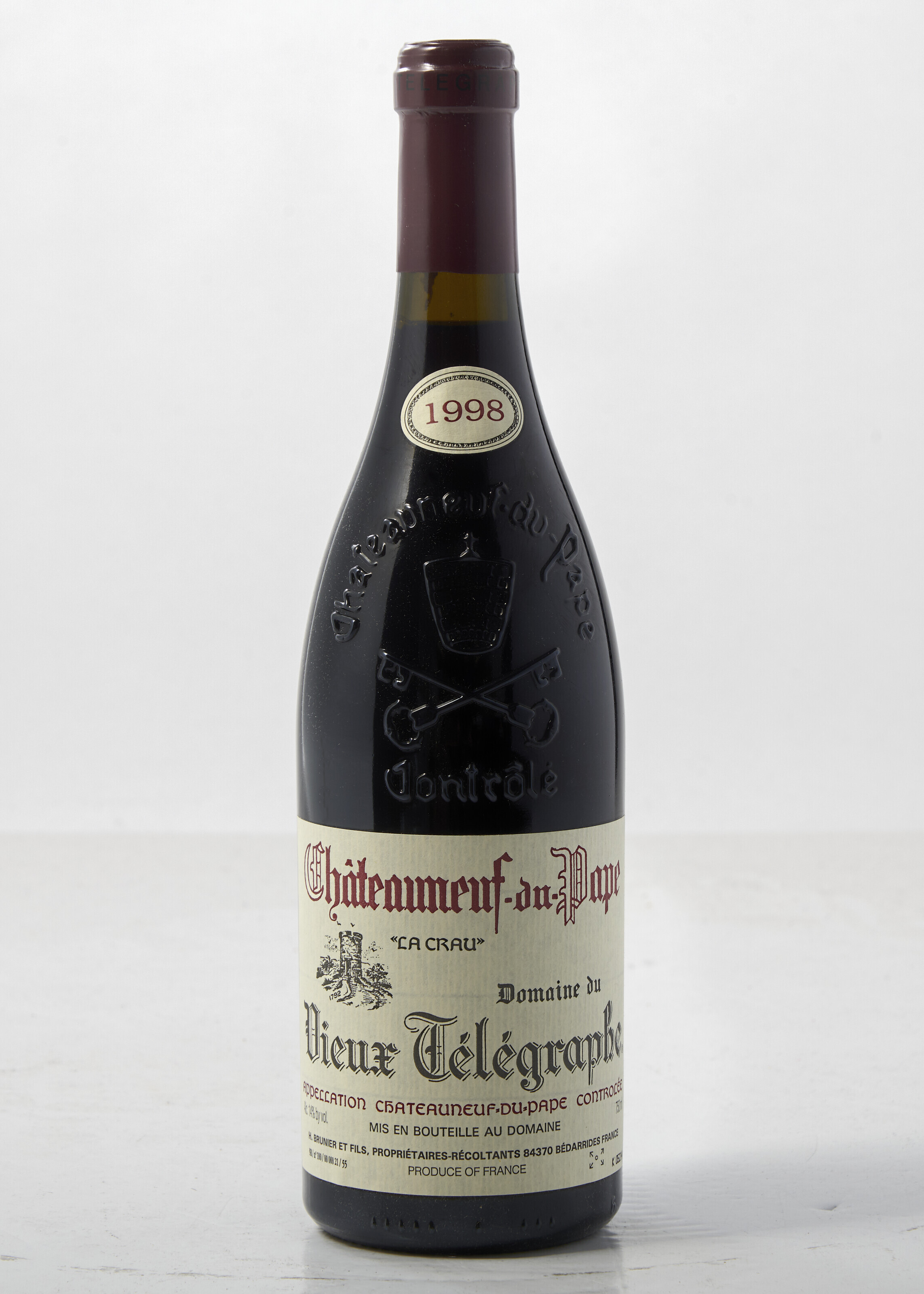 Vieux Télégraphe, Châteauneuf-du-Pape 1998, RhôneIn six-bottle original ...