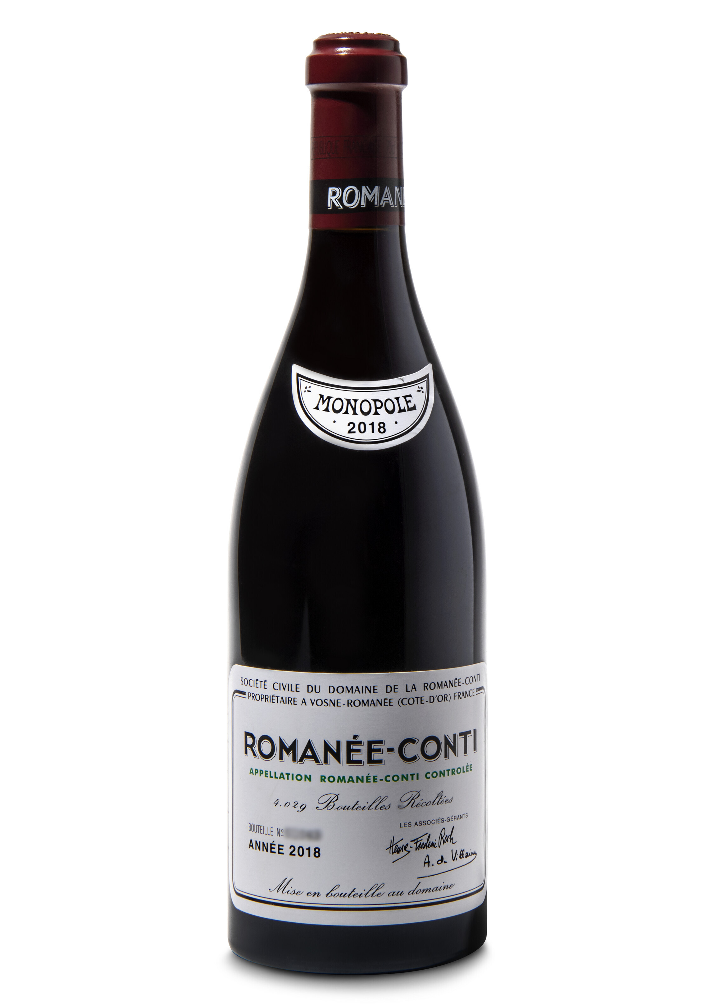 Domaine de la Romanée-Conti, Romanée-Conti 2018, Grand Cru, Côte de NuitsSlightly bin-soiled ...