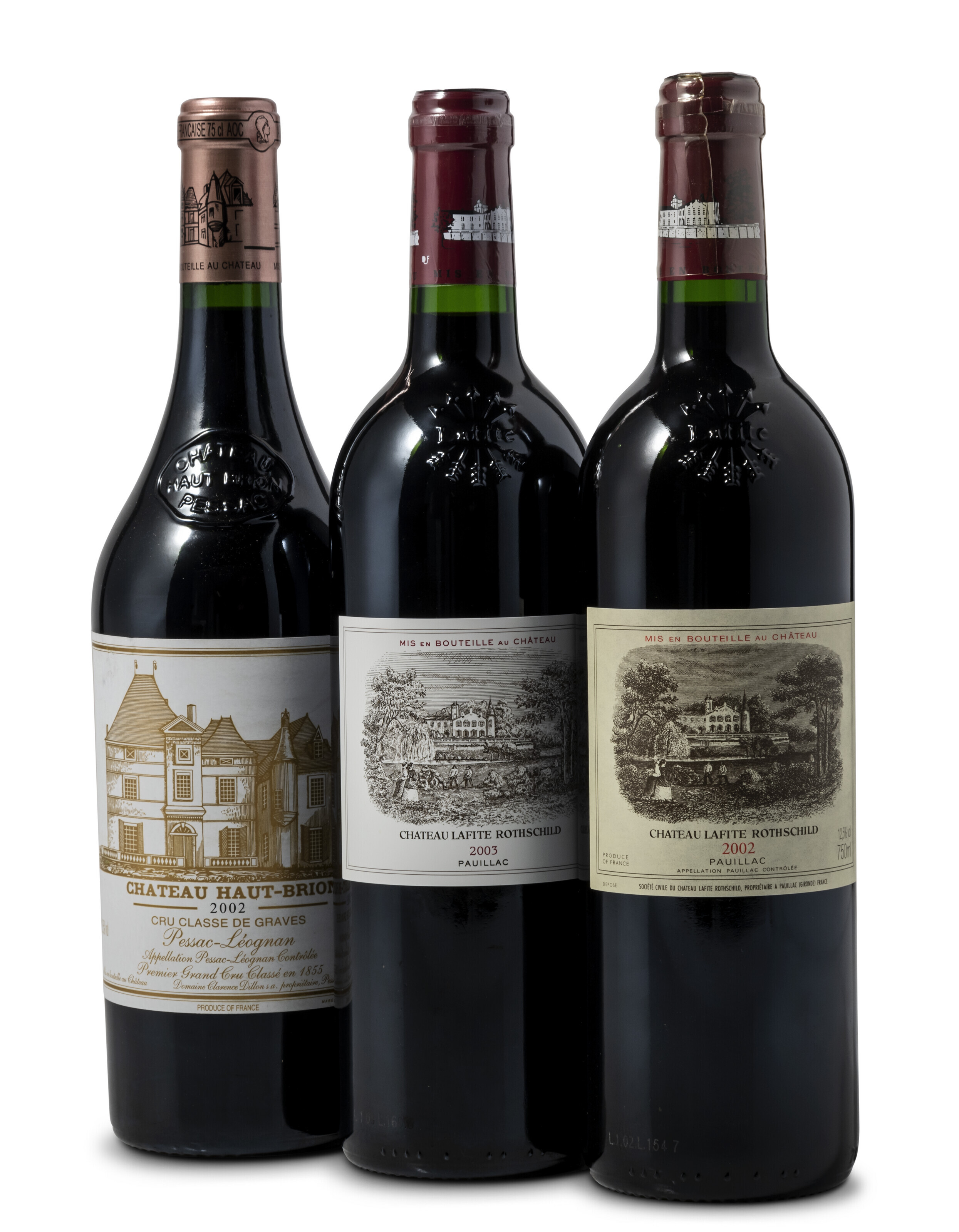 Mixed Lafite-Rothschild and Haut-Brion 2002-2003, Château Lafite ...