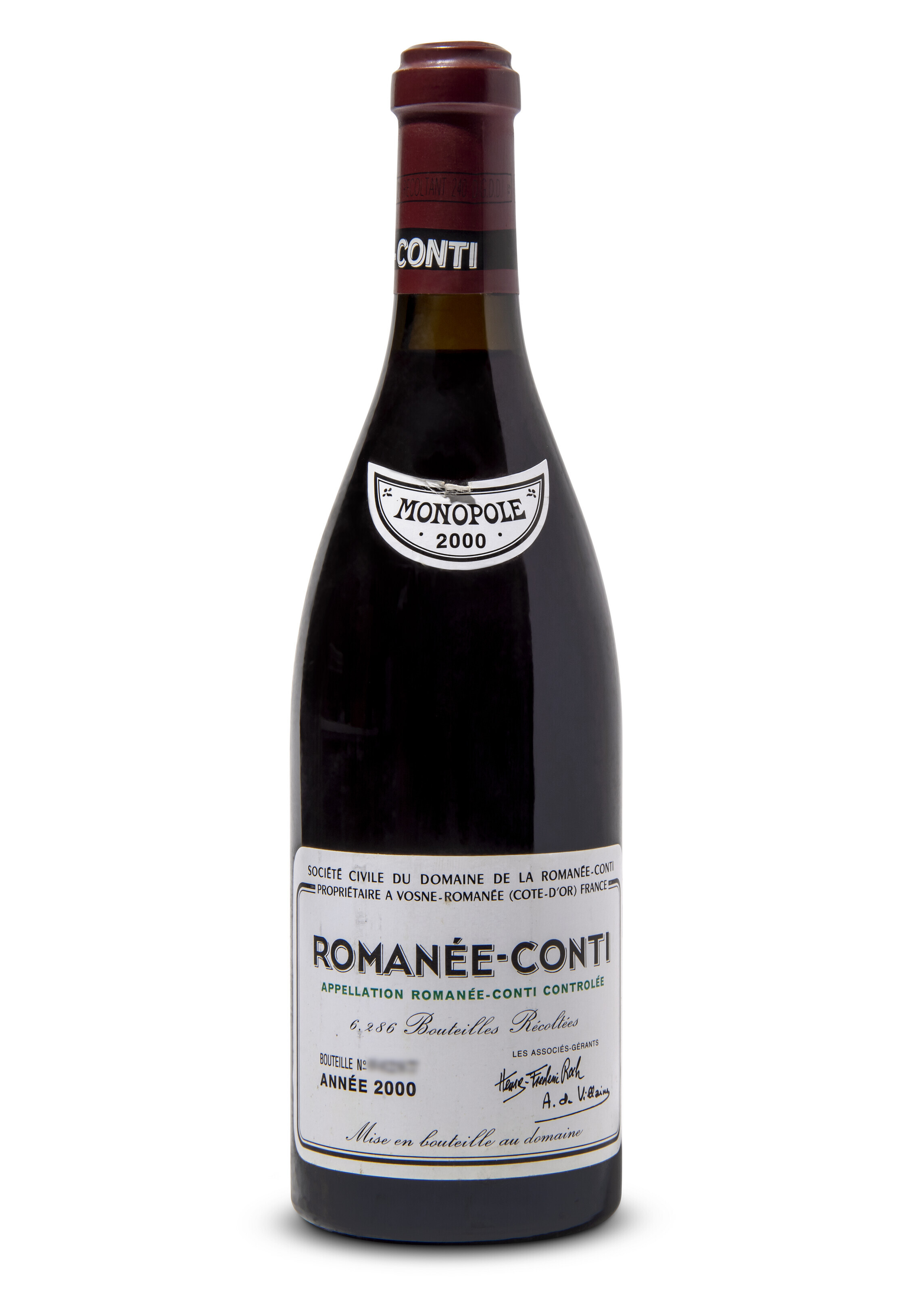 Domaine de la Romanée-Conti, Romanée-Conti 2000, Grand Cru, Côte de NuitsSlightly bin-soiled ...