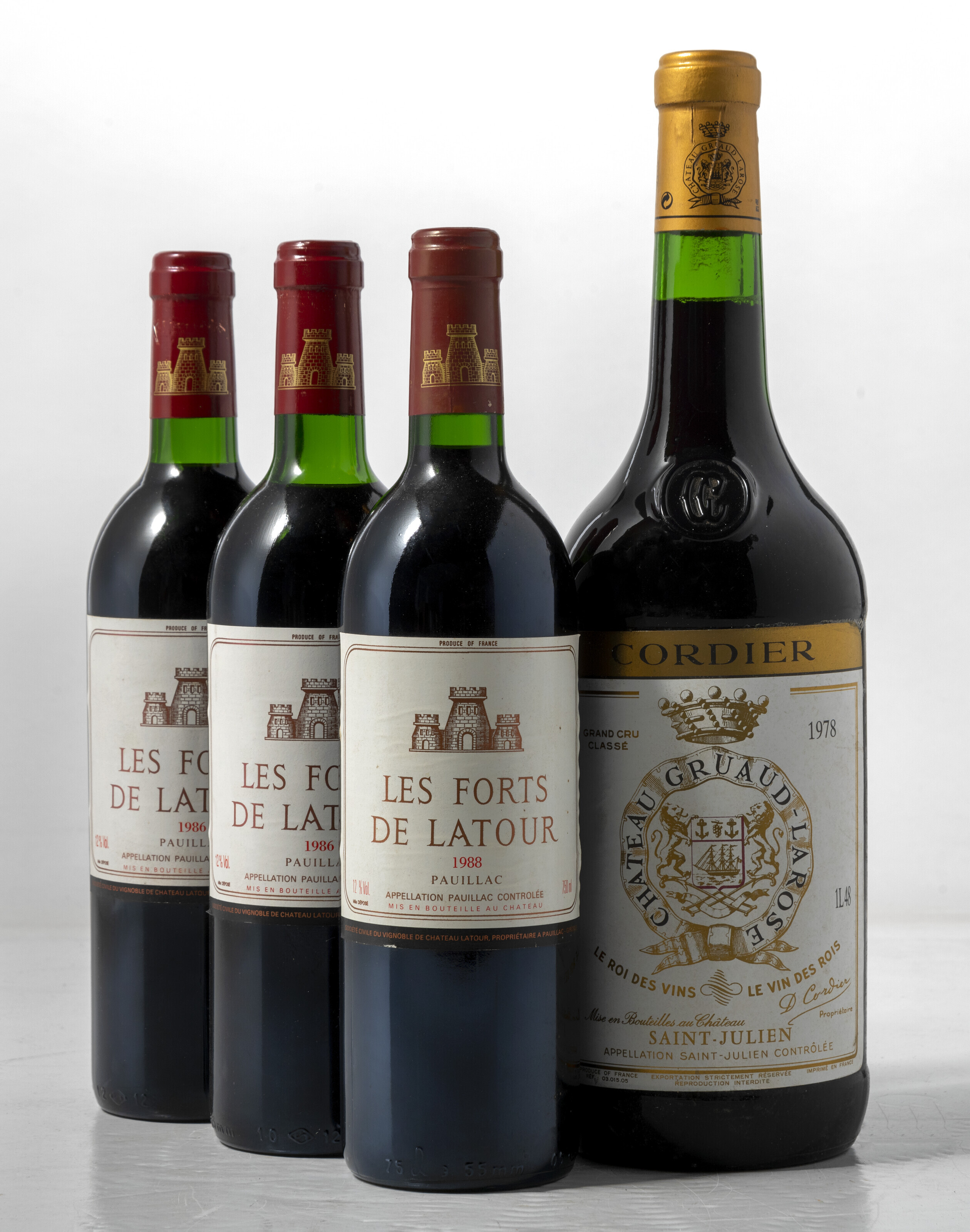 Mixed Gruaud-Larose and Forts de Latour 1978-1988, Château Gruaud-Larose 1978Slightly bin-soiled ...