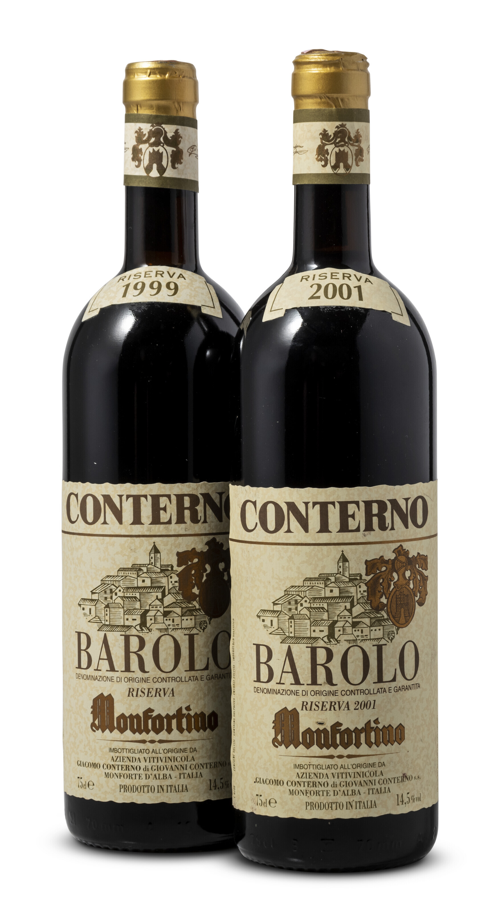 Mixed Conterno Barolo Monfortino 1999-2001, Giacomo Conterno, Barolo ...
