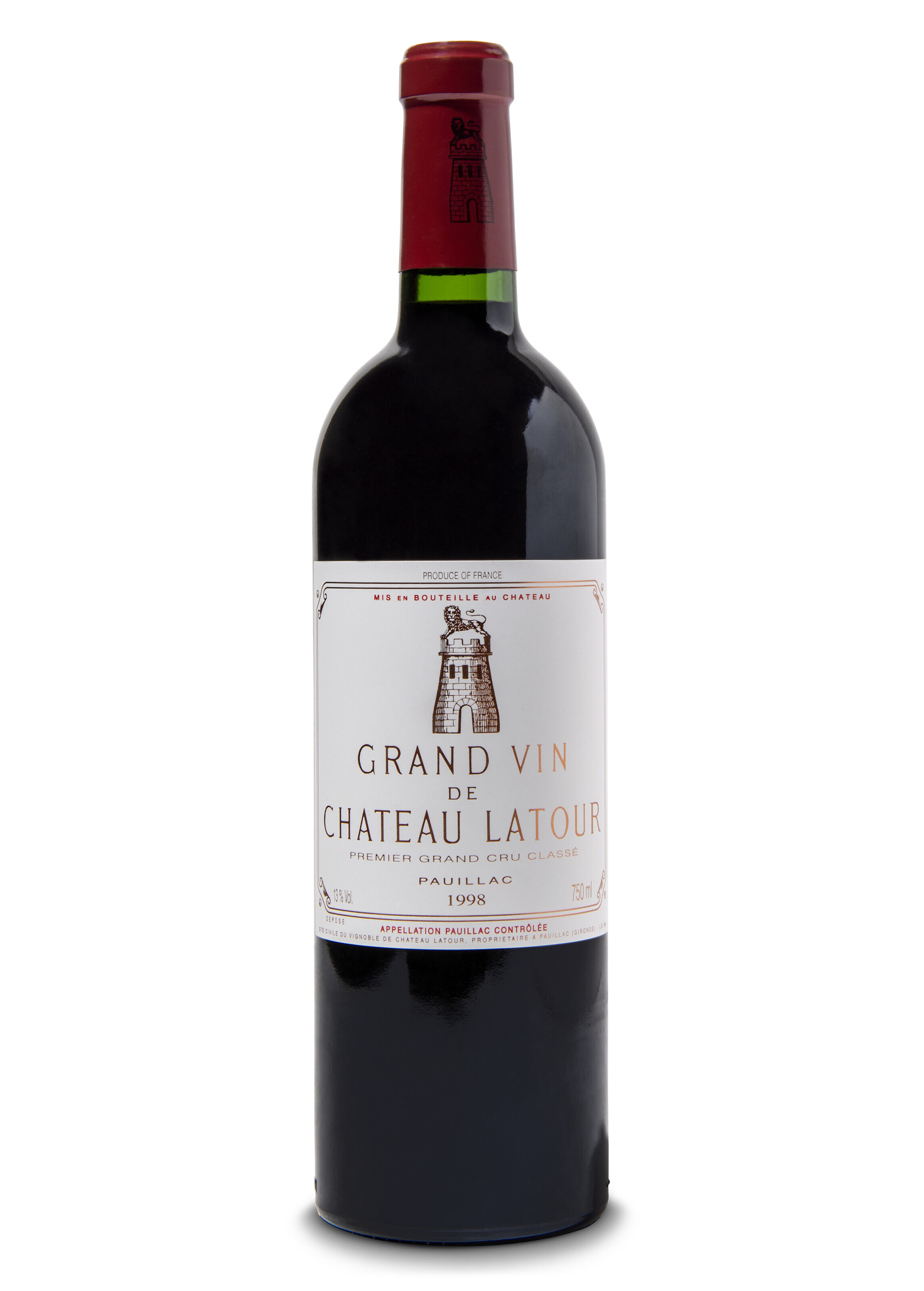 Château Latour 1998, Pauillac, 1er cru classéIn original wooden case. Original tissues. Good ...