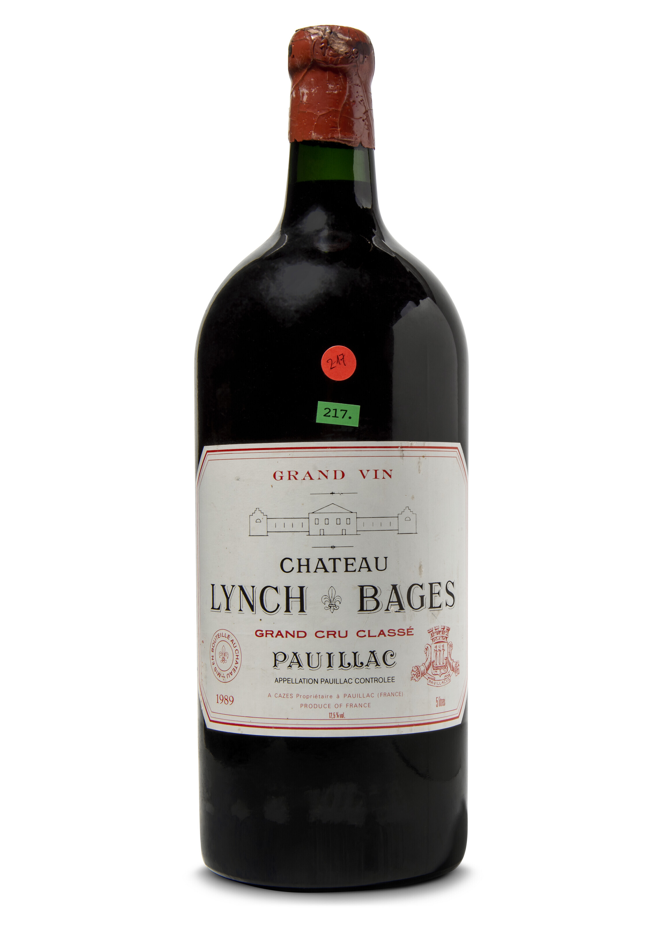 Château Lynch-Bages 1989, Pauillac, 5ème cru classéBadly damaged wax ...