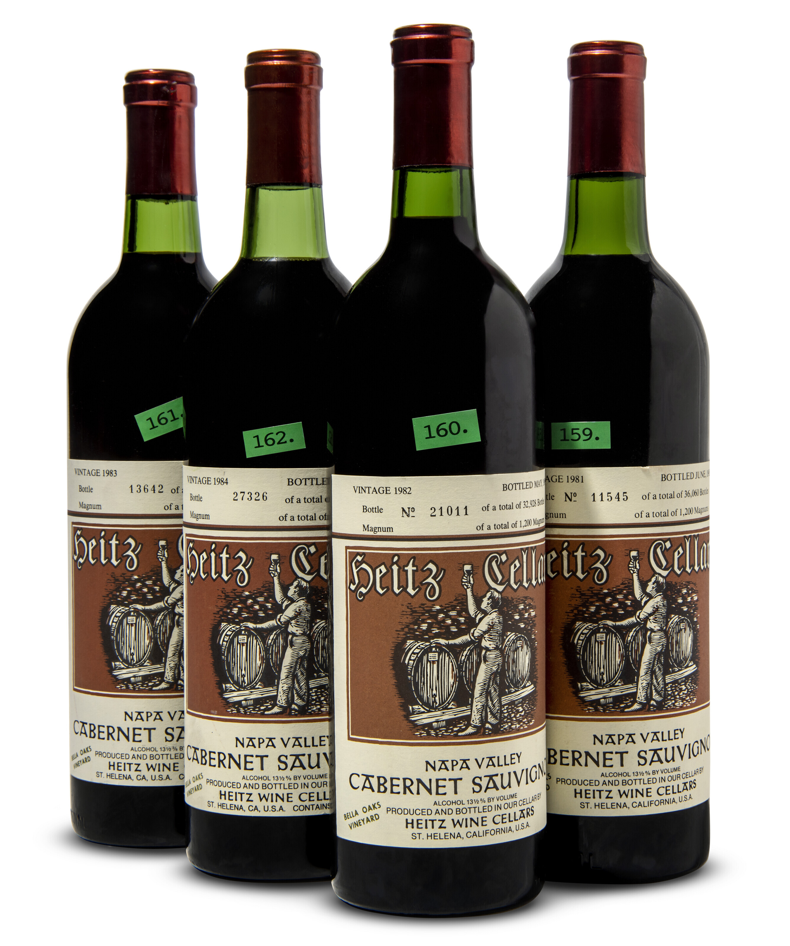 Mixed Heitz Bella Oaks Cabernet Sauvignon 1981-1984, Heitz Cellars ...