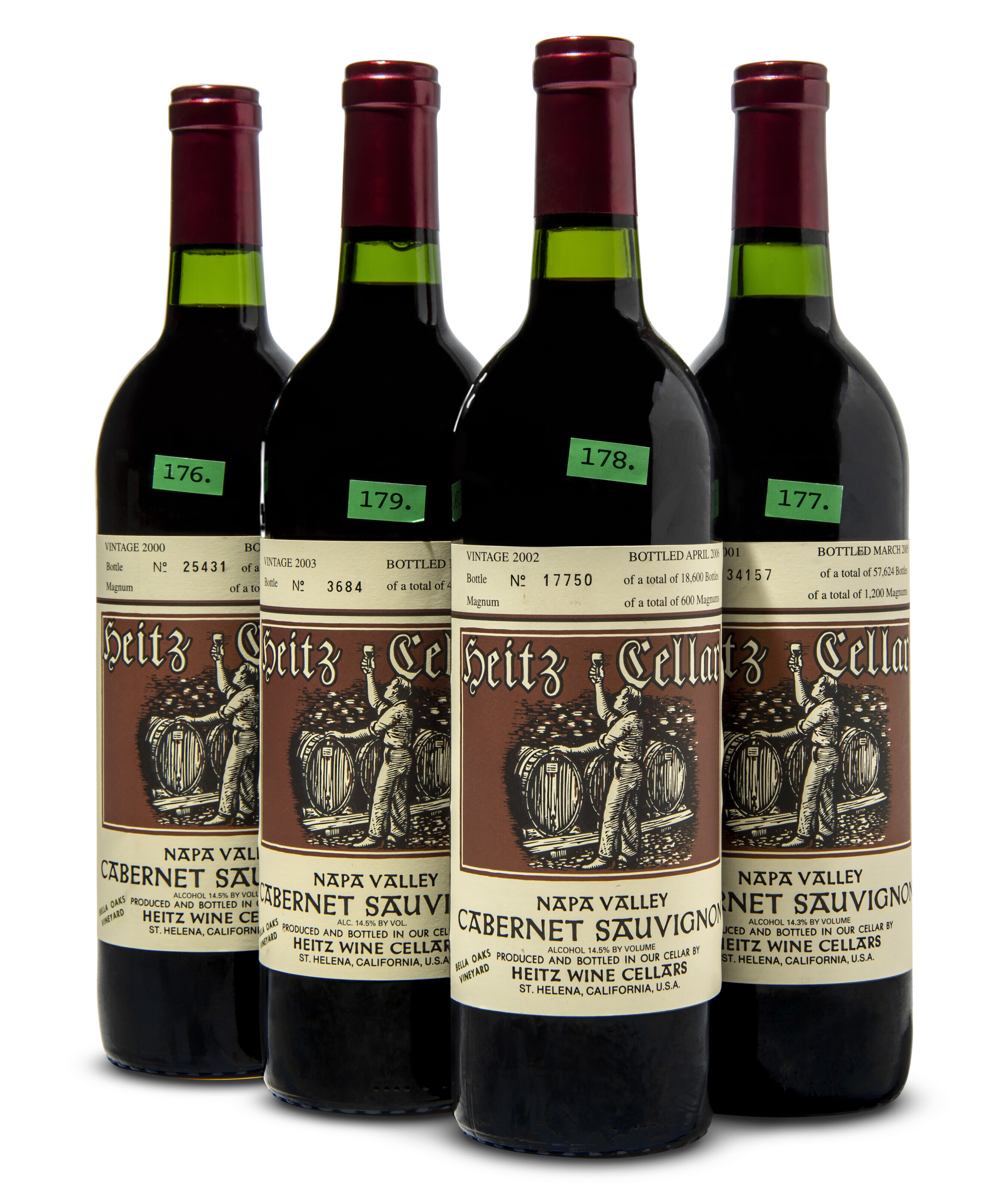 Mixed Heitz Bella Oaks Cabernet Sauvignon 2000-2003, Heitz Cellars ...