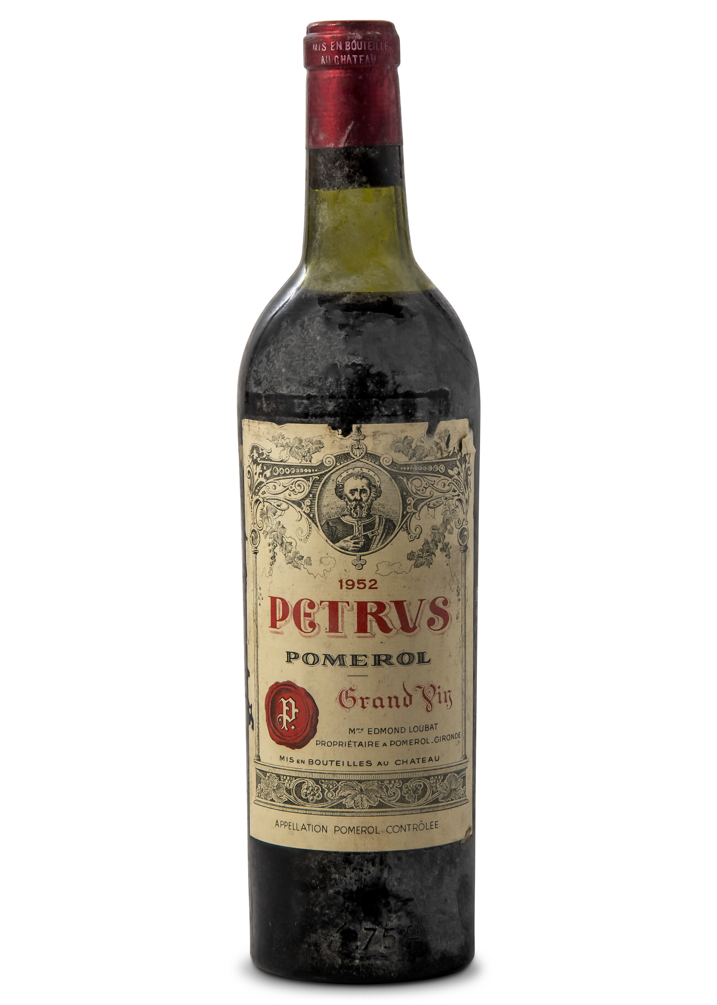 Petrus 1952, Pomerol, cru exceptionnelScuffed capsule. Slightly bin ...