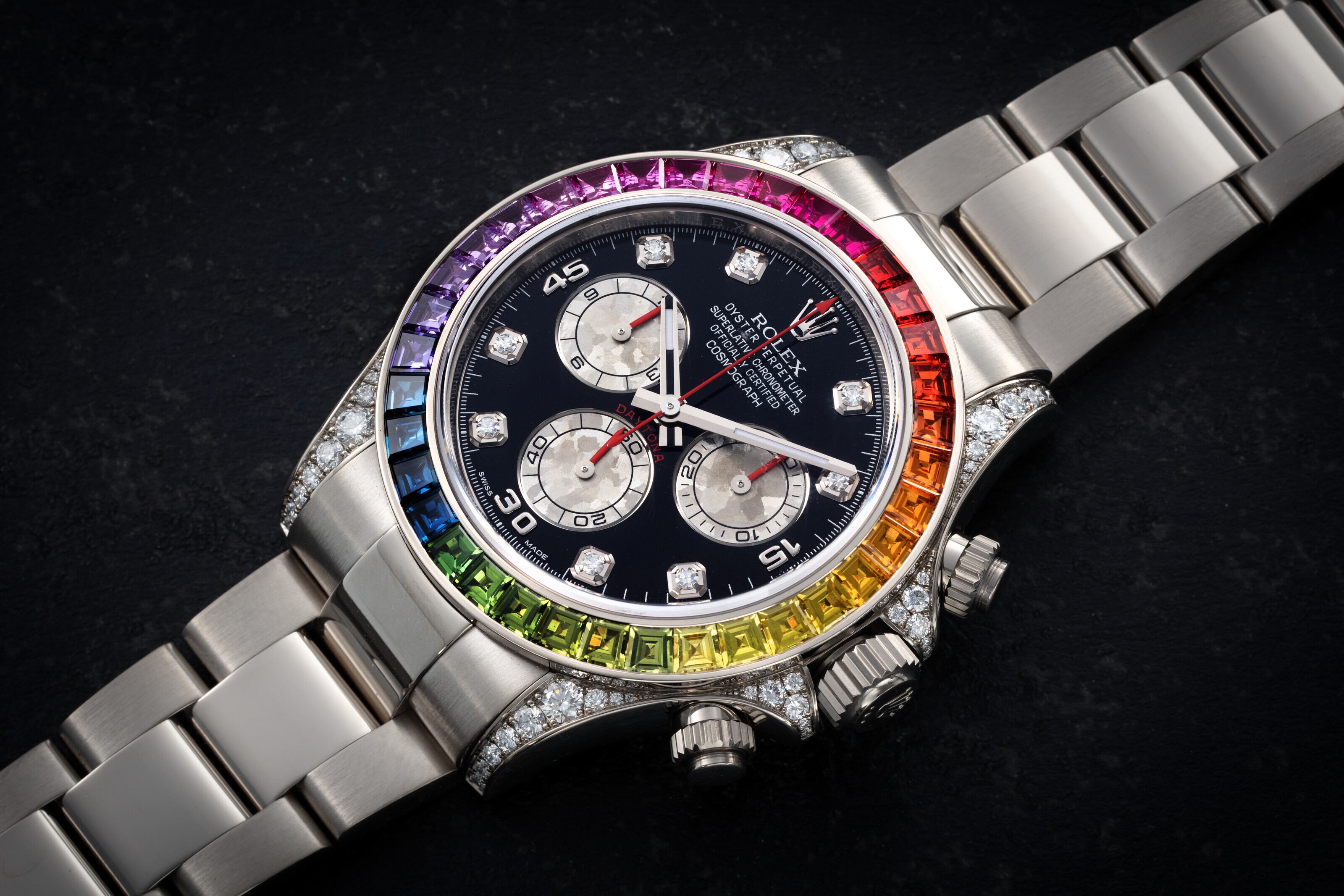 ROLEX, DAYTONA RAINBOW REF. 116598RBOW, A GOLD, DIAMOND, AND MULTI ...