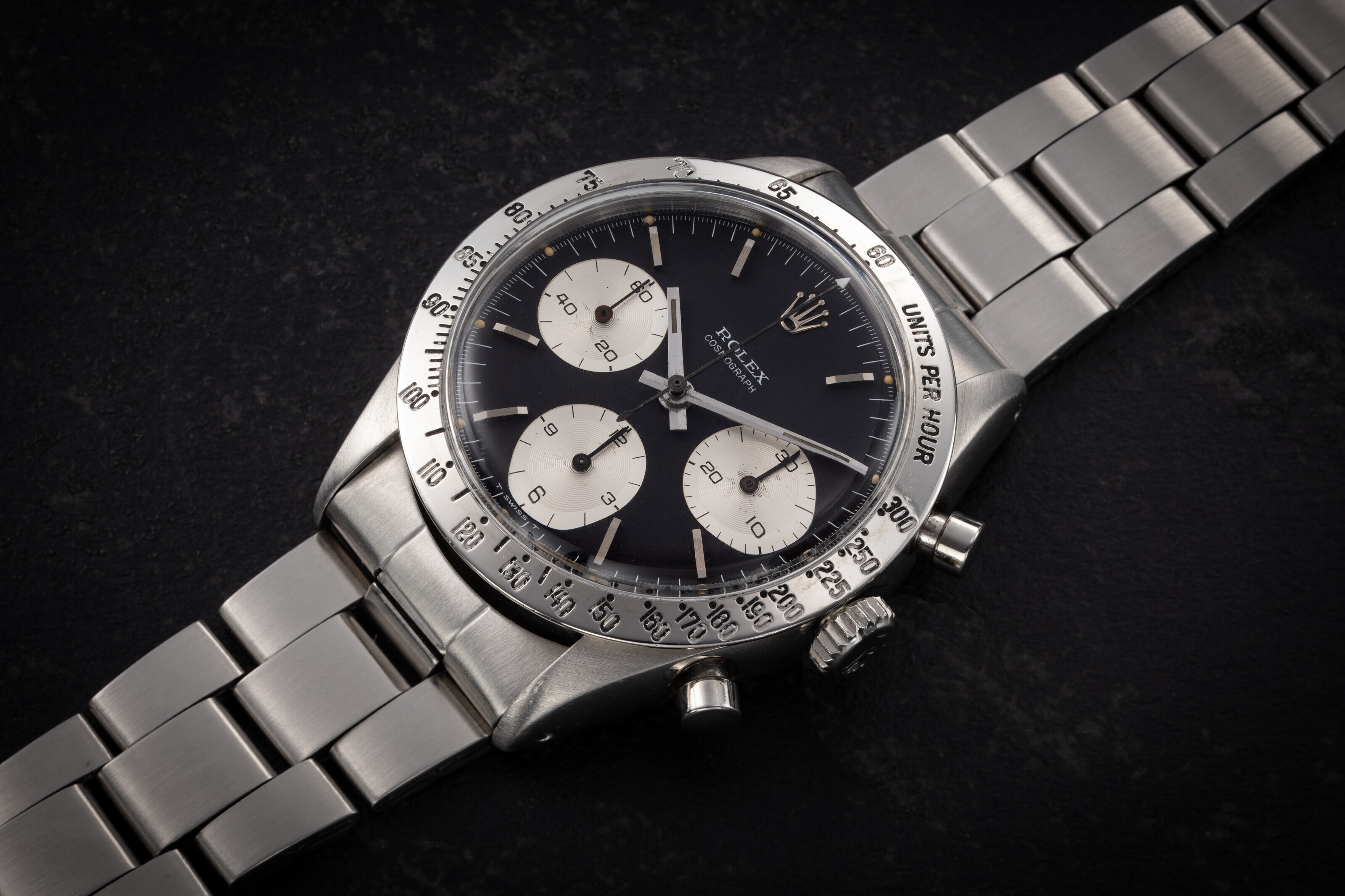 ROLEX, DAYTONA REF. 6239, A STEEL MANUAL-WINDING CHRONOGRAPH, CASE ...