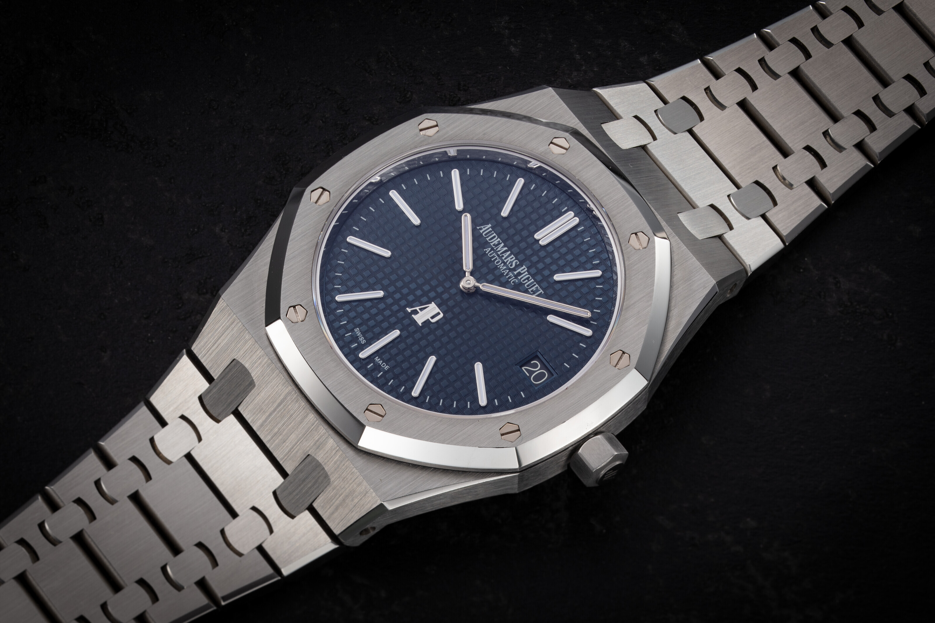 AUDEMARS PIGUET, ROYAL OAK REF. 15202ST ‘JUMBO’, A STEEL AUTOMATIC ...