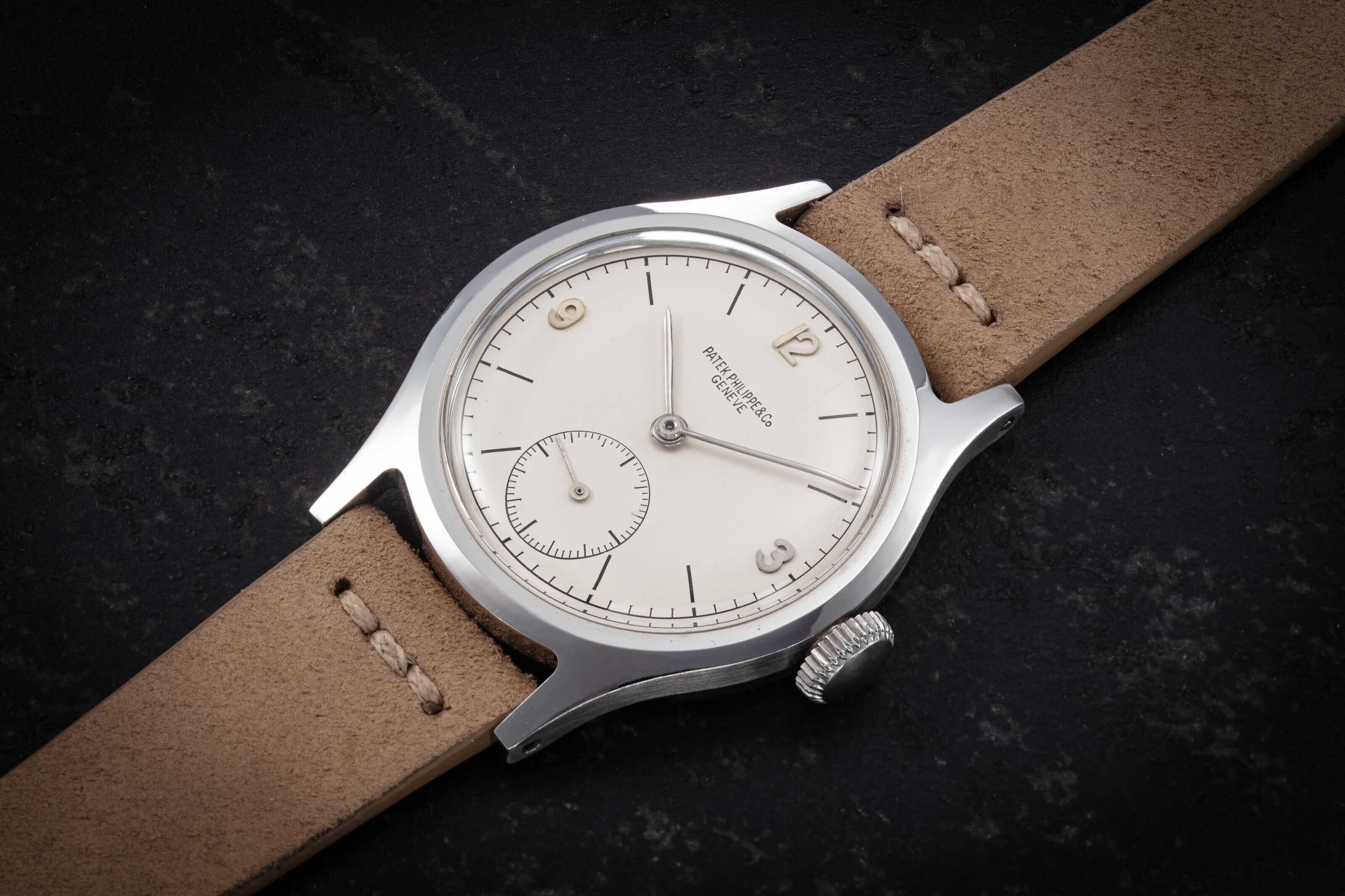 PATEK PHILIPPE, CALATRAVA REF. 565, A STEEL MANUAL-WINDING WRISTWATCH ...