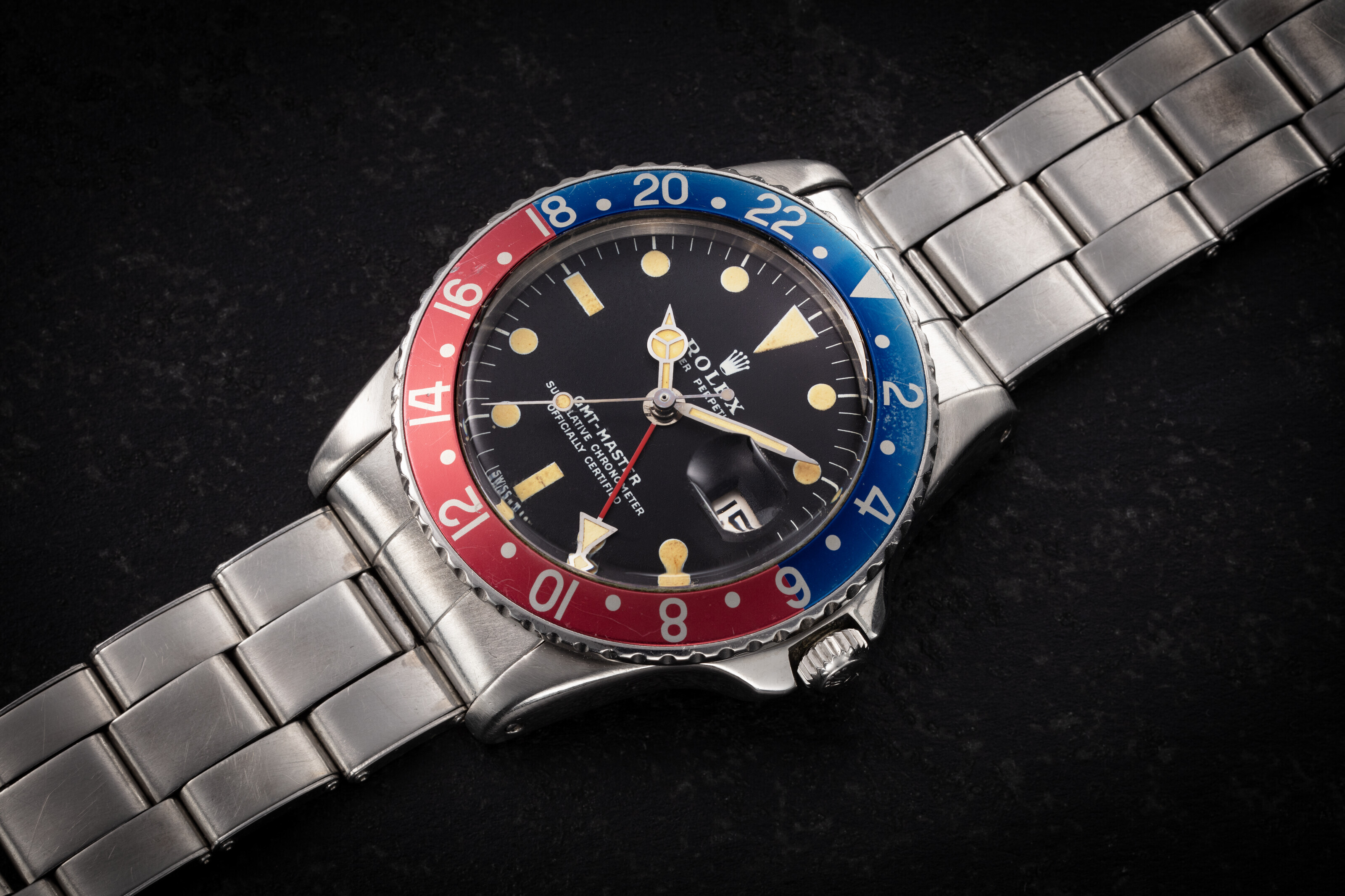 ROLEX, GMT-MASTER REF. 1675, A STEEL AUTOMATIC DUAL TIME WRISTWATCH ...