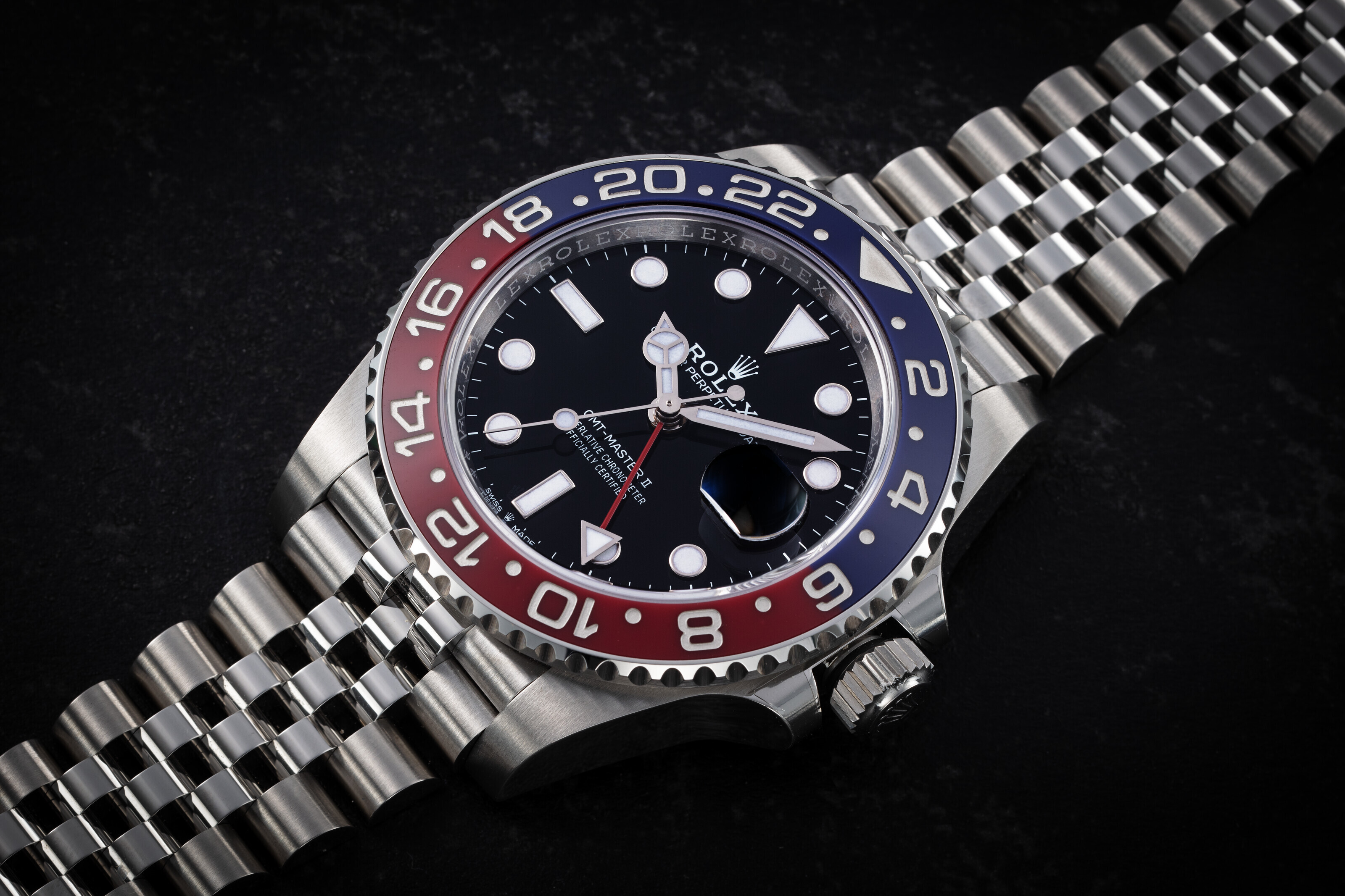 ROLEX, GMT-MASTER II, REF. 126710BLRO, A STEEL AUTOMATIC DUAL TIME ...