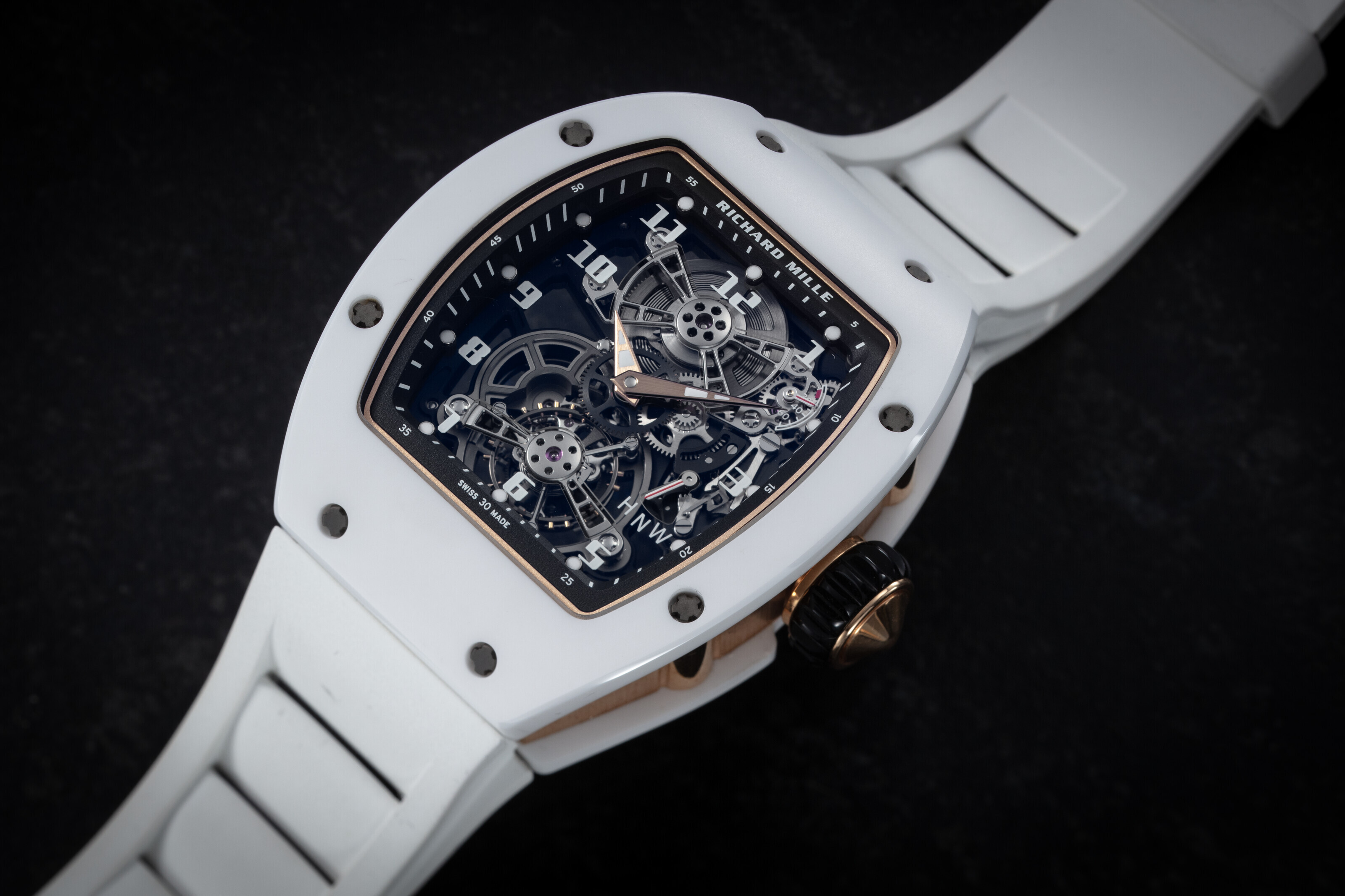 RICHARD MILLE, RM17-01 RG-ATZ, A RARE AND ATTRACTIVE GOLD AND CERAMIC ...