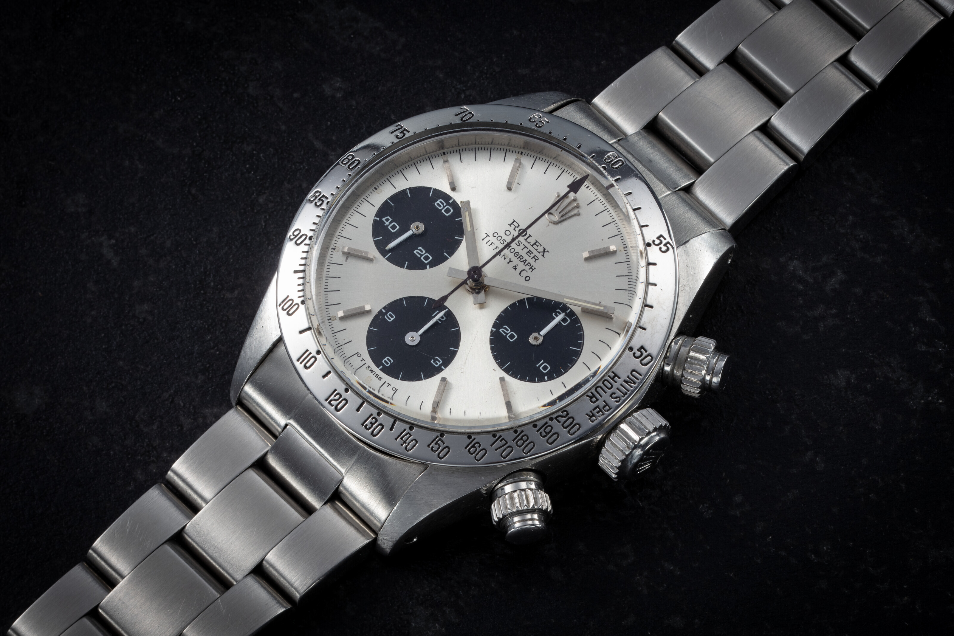 ROLEX, DAYTONA REF. 6265 'TIFFANY', A STEEL MANUAL-WINDING CHRONOGRAPH ...