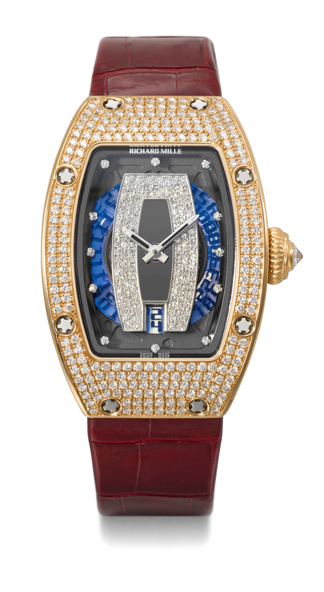 RICHARD MILLE. A LADY'S RARE AND ELEGANT 18K PINK GOLD AND DIAMOND-SET ...
