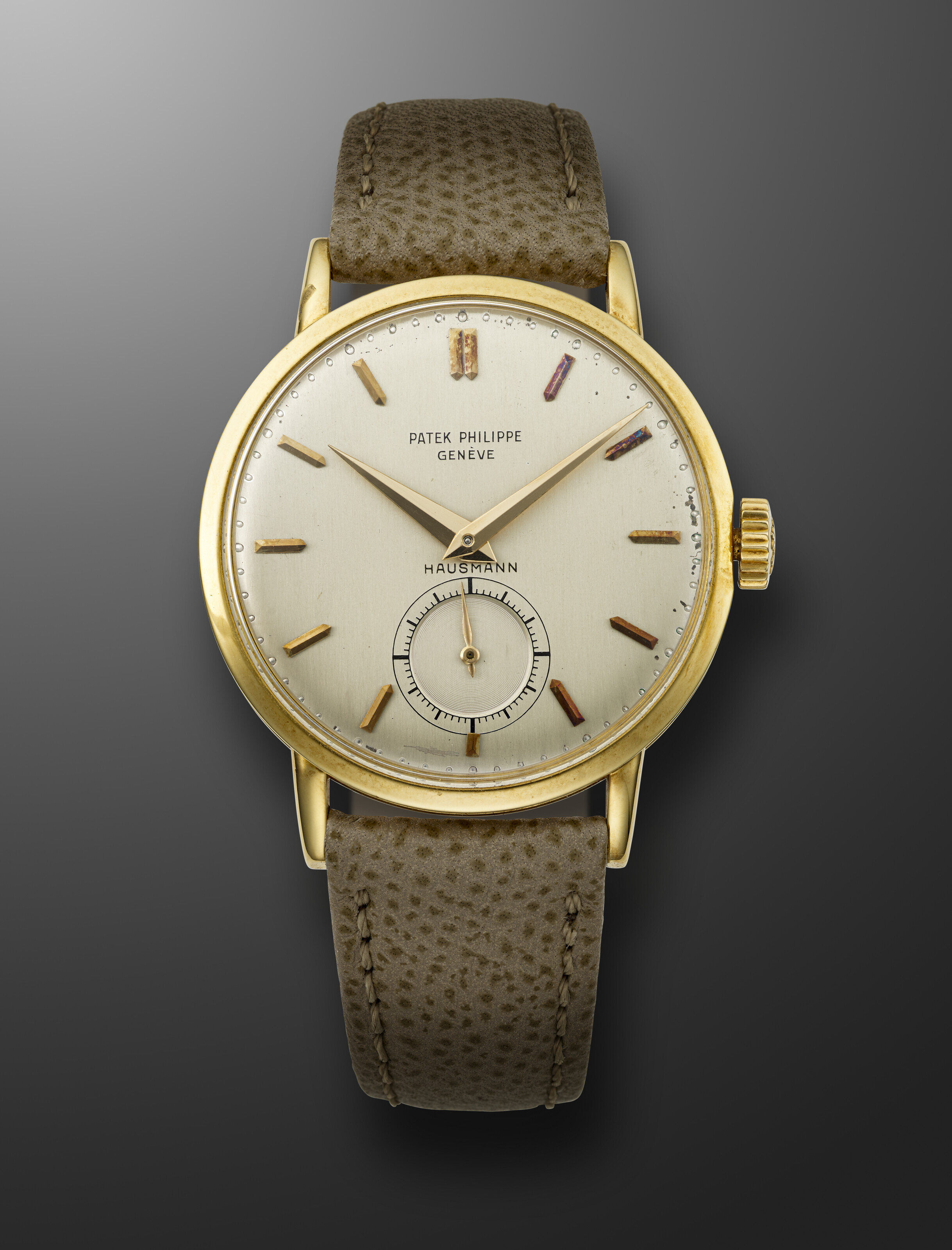 PATEK PHILIPPE, YELLOW GOLD 'CALATRAVA', RETAILED BY HAUSMANN, REF ...