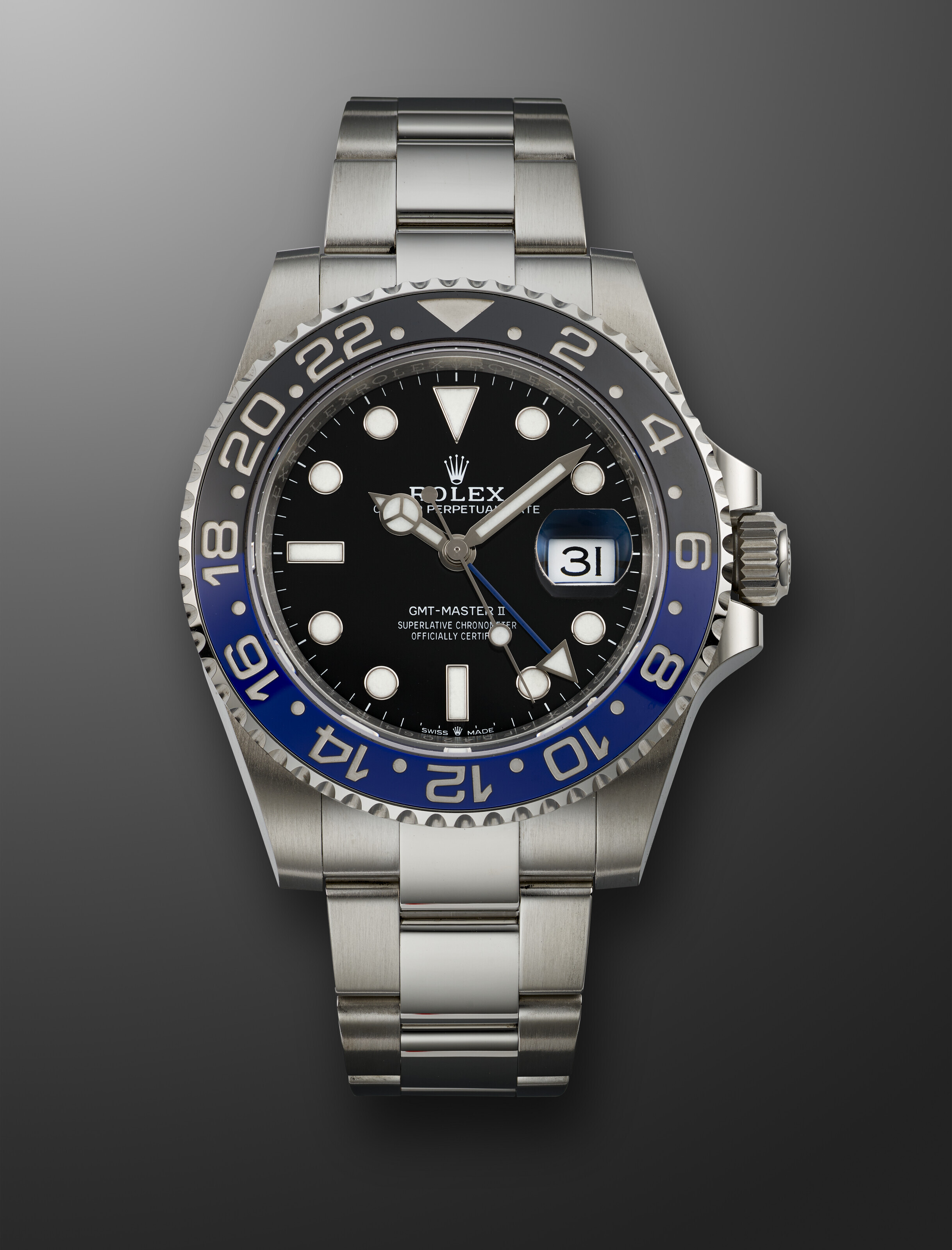 ROLEX, STAINLESS STEEL DUAL TIME 'GMT-MASTER II', REF. 126710BLNR ...