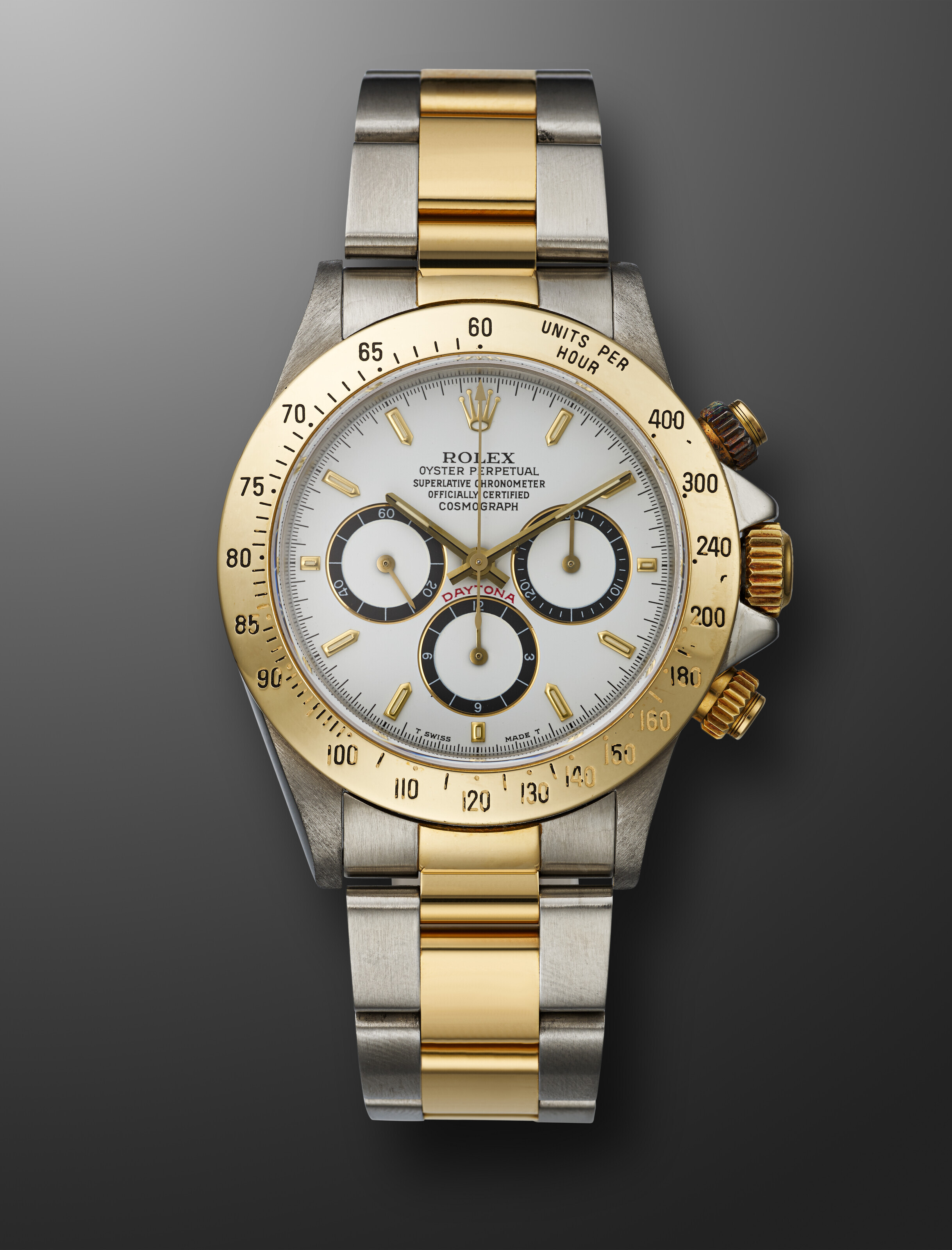 ROLEX, STAINLESS STEEL AND YELLOW GOLD CHRONOGRAPH 'DAYTONA', REF ...