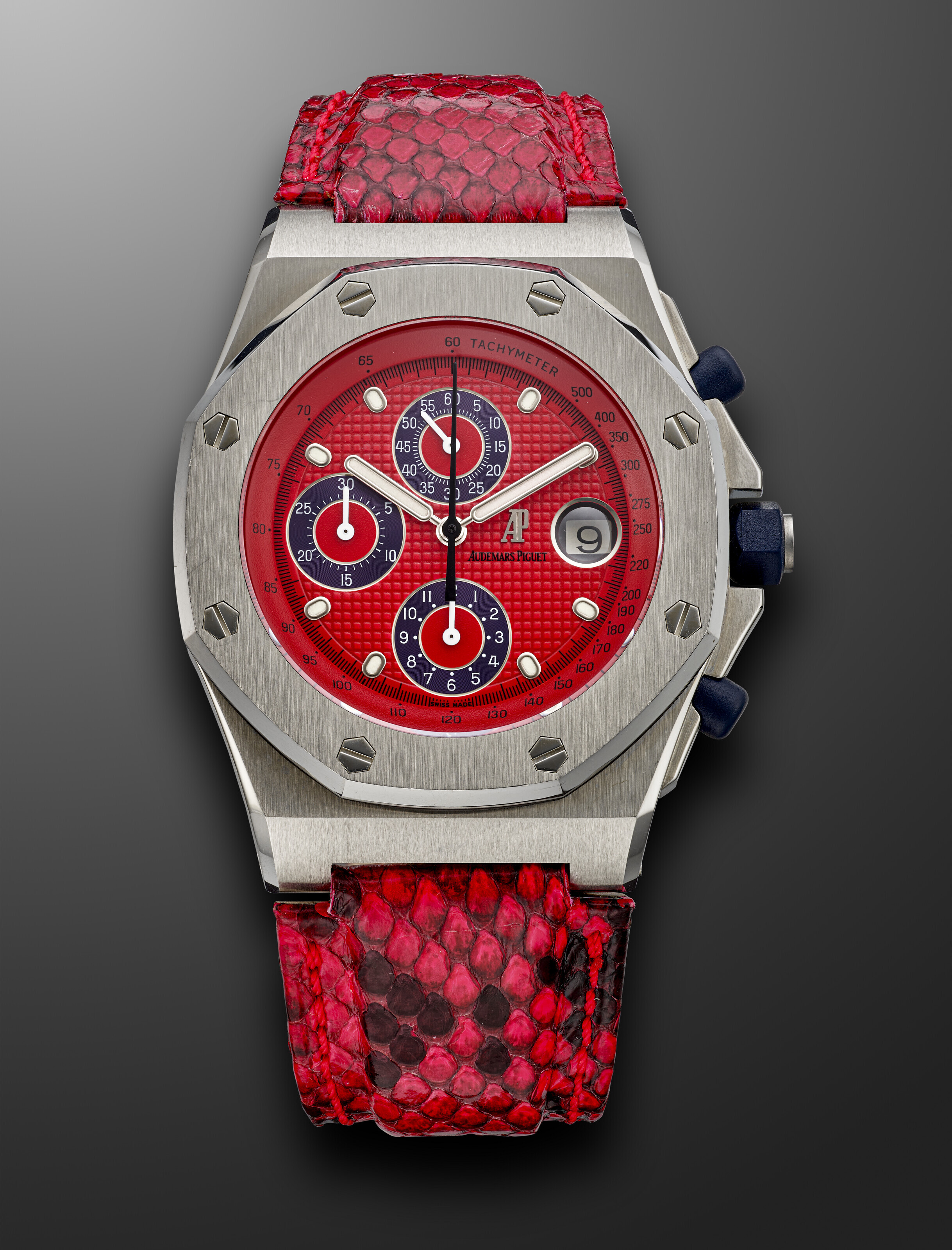 AUDEMARS PIGUET, STAINLESS STEEL CHRONOGRAPH 'ROYAL OAK OFFSHORE' WITH ...