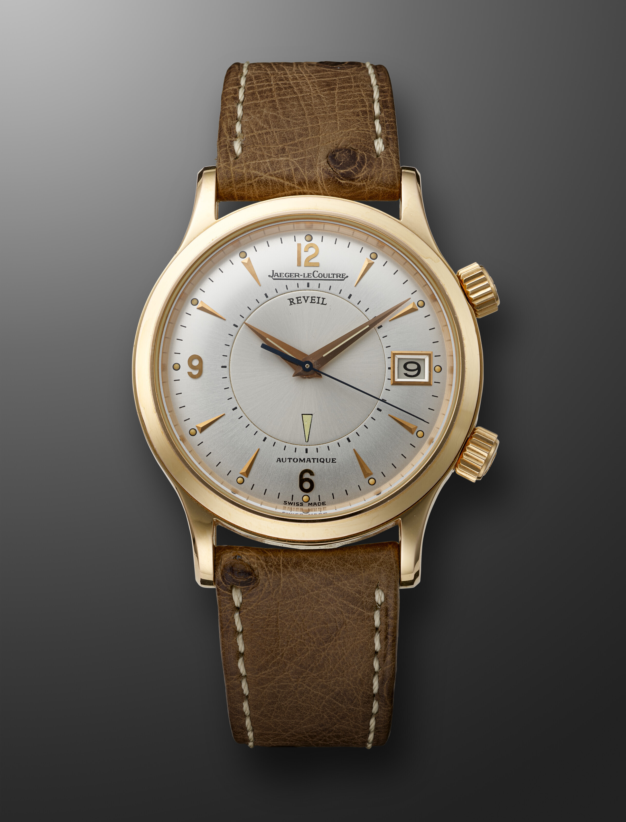 JAEGER-LECOULTRE, YELLOW GOLD ALARM 'MEMOVOX MASTER REVEIL', NO. 462 ...