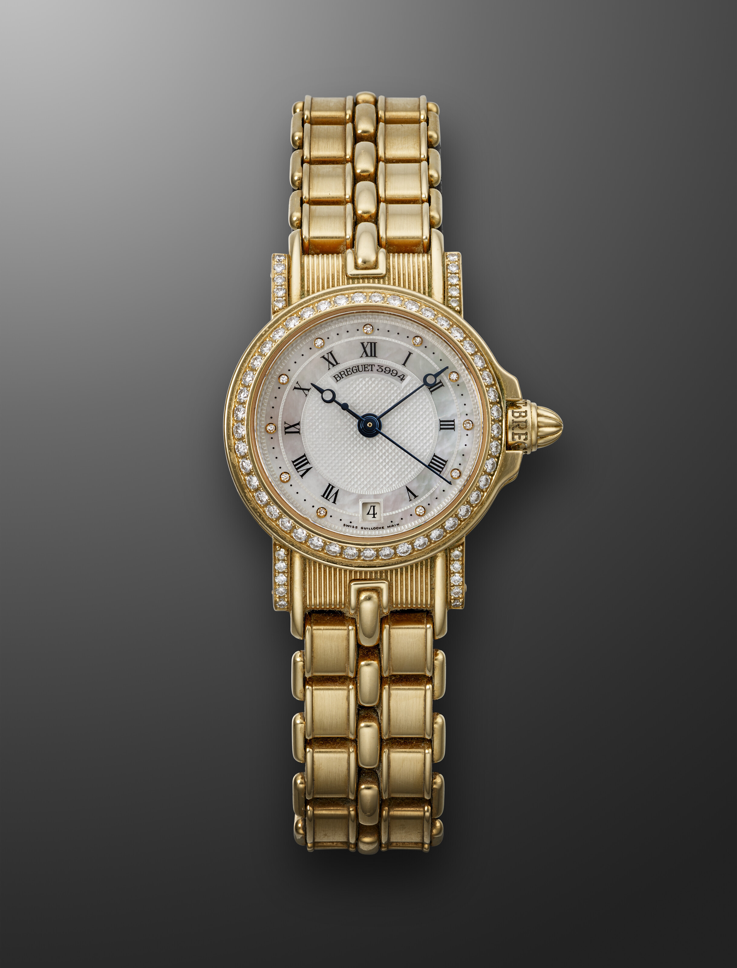 BREGUET, YELLOW GOLD AND DIAMOND-SET 'HORLOGER DE LA MARINE' WITH ...