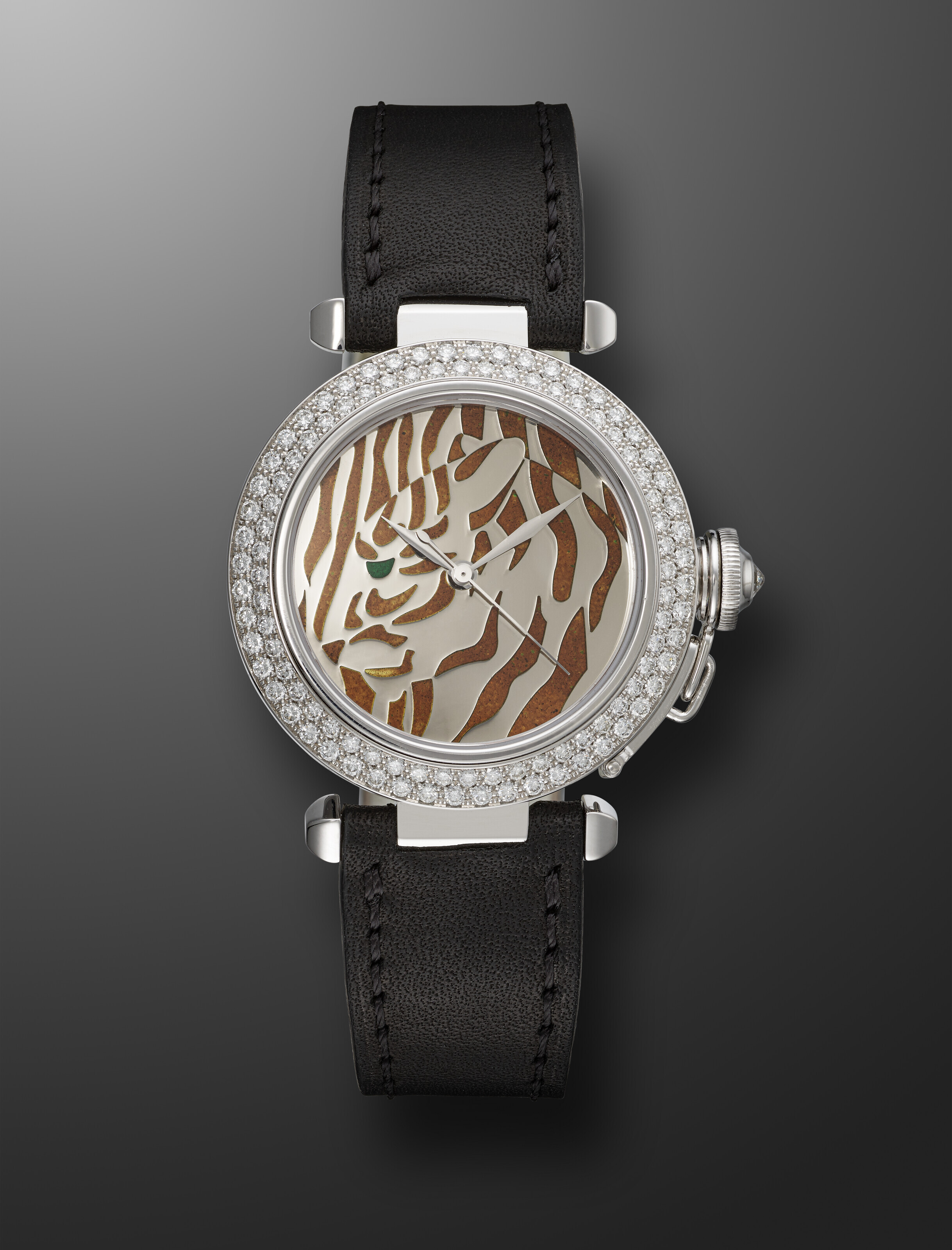 CARTIER, LIMITED EDITION WHITE GOLD AND DIAMOND-SET 'PASHA' WITH ...