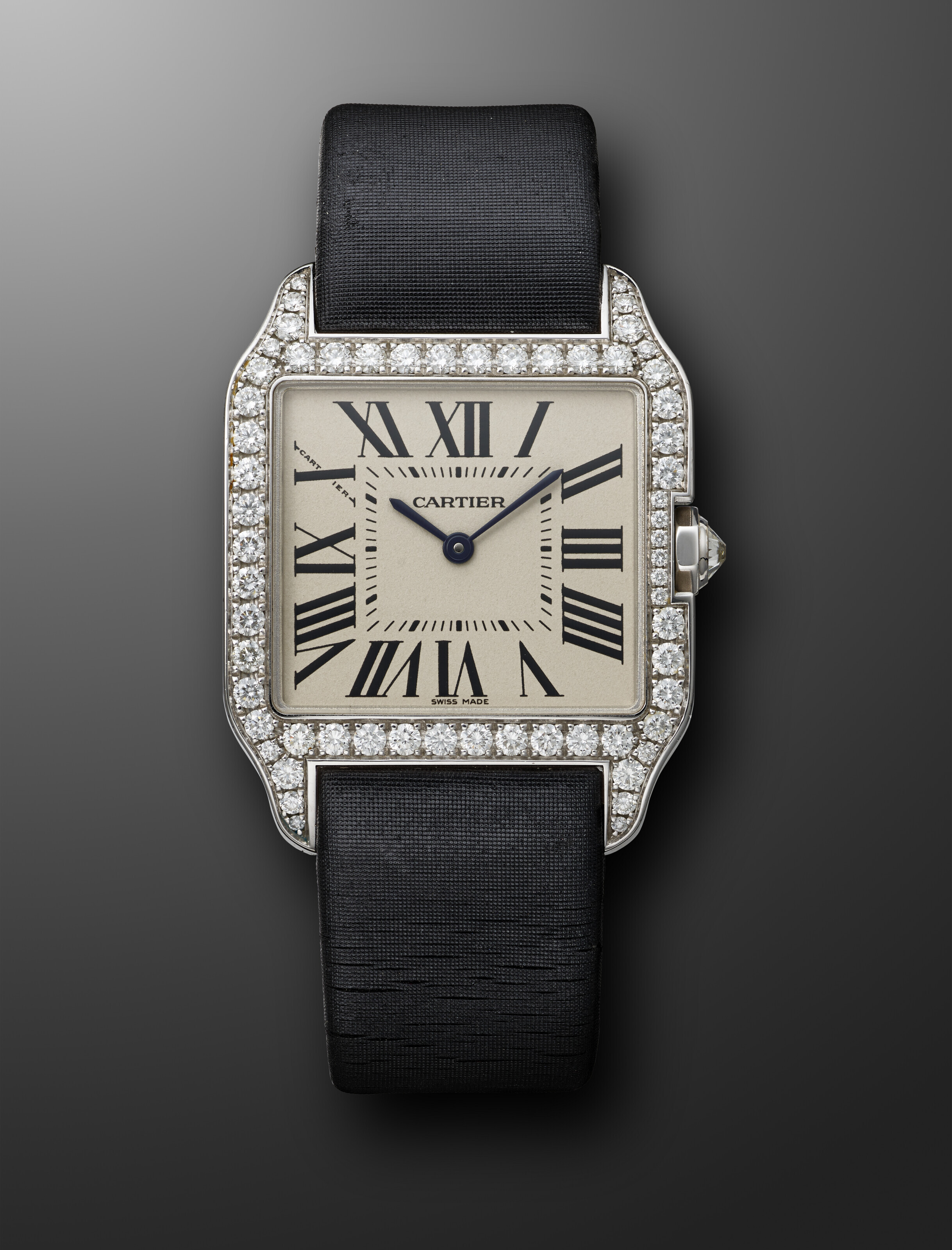 CARTIER, WHITE GOLD AND DIAMOND-SET 'SANTOS', REF. 2858, | Christie’s